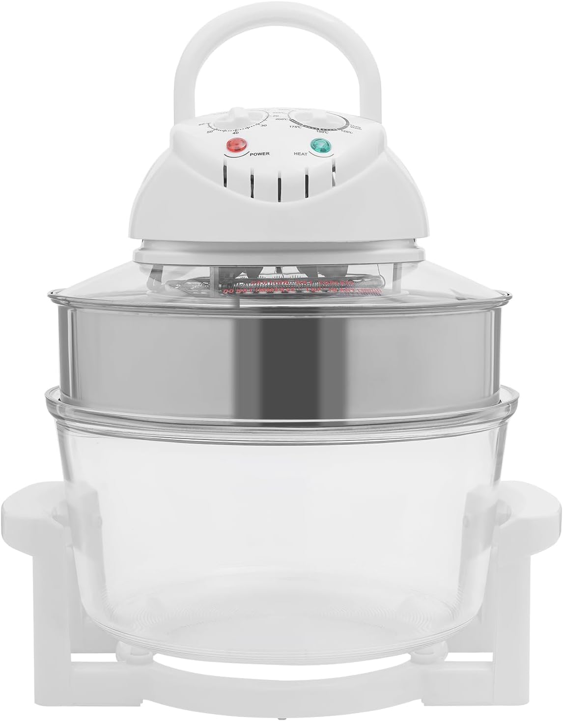 17L Glass Turbo Air Fryer, 1200W-1400W 360° Viewable Airy Fryer, 110V ...