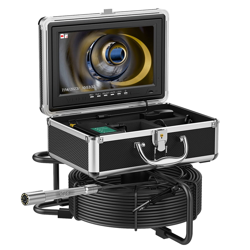 17MM Sewer Pipe Inspection Camera with DVR 16GB TF Card, Sewer Drain ...