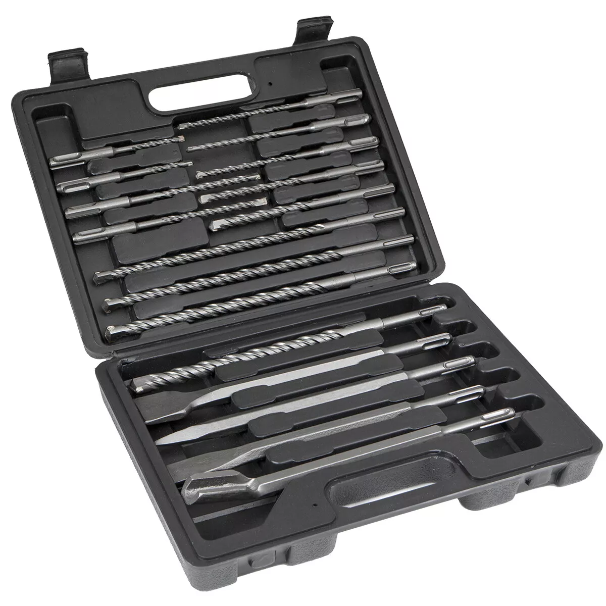17PC Drill Bits & Chisel SDS PLUS Rotary Hammer BIt Set Fits Bosch ...
