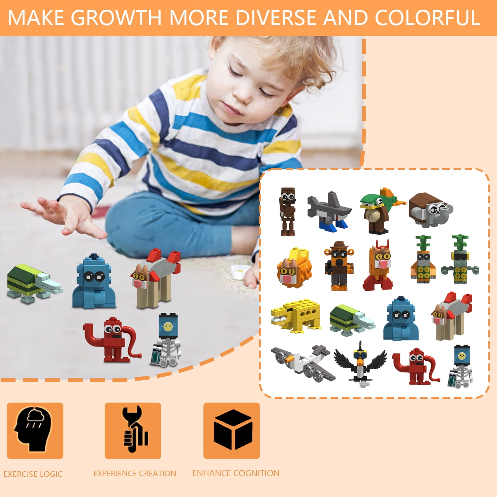 17PCS AI Italian Brainrot Building Blocks Minifigure Set 2.36Inch AI ...