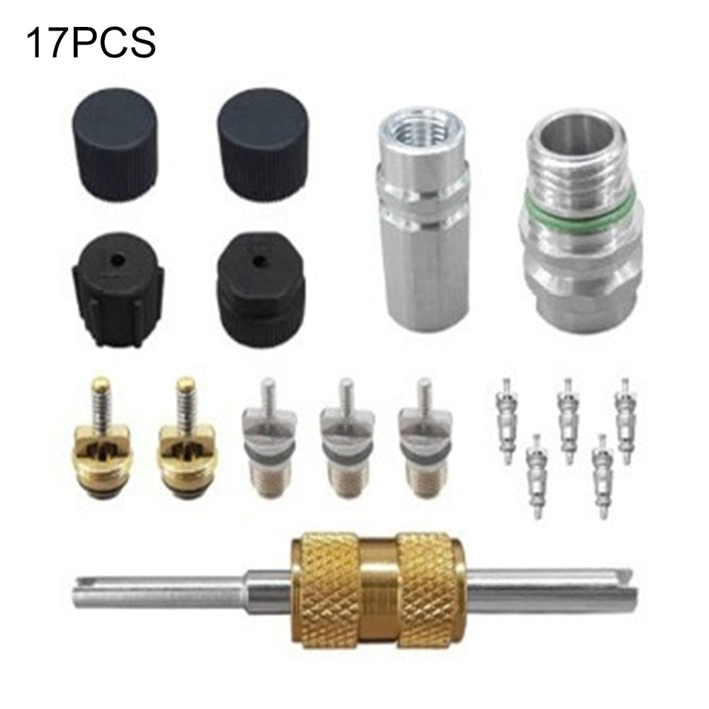 17PCS Car AC Valve Core Kit Leakproof for Durable Solution for R134a ...