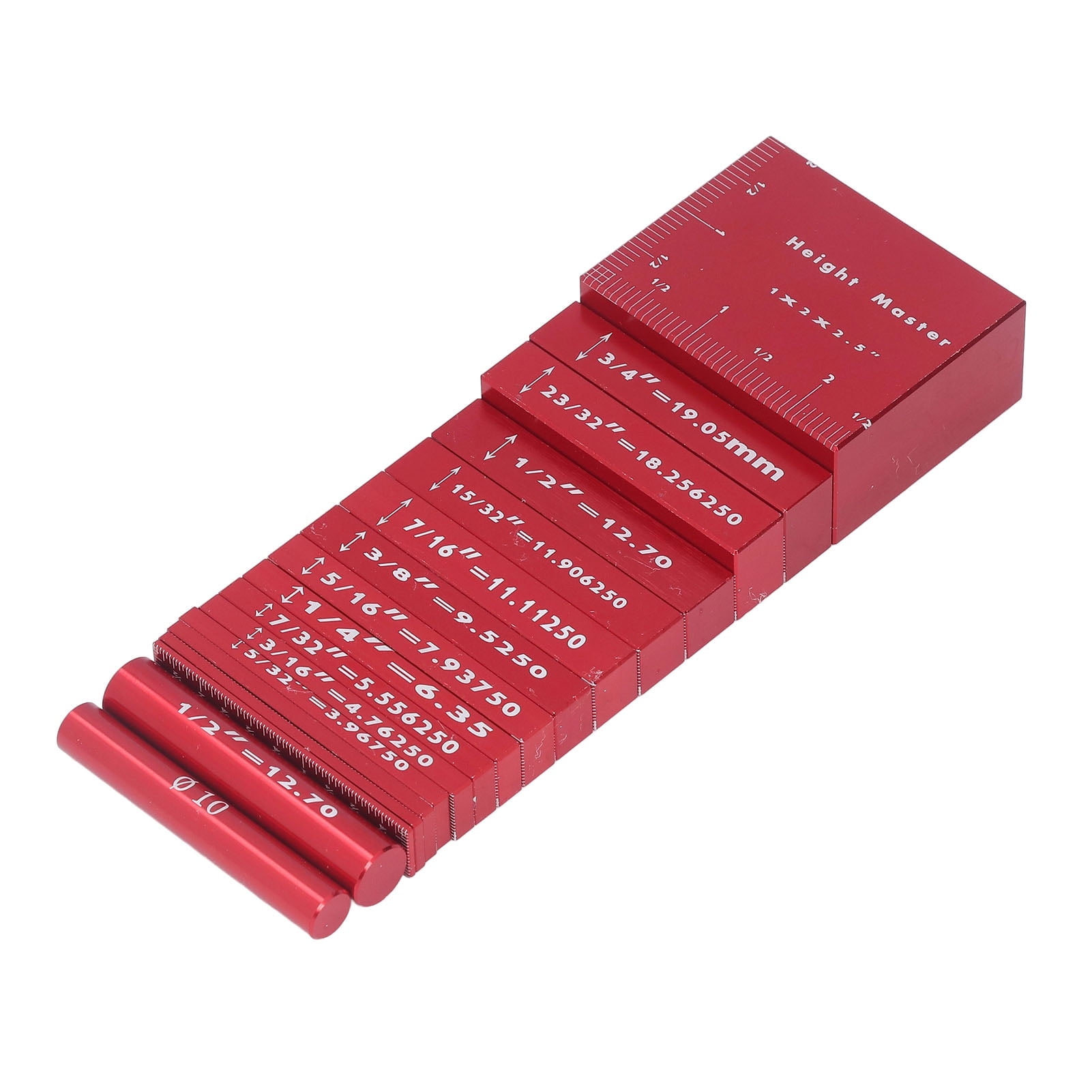 17PCS Height Gauge Set Aluminum Setup Bars, Measuring Height Depth ...