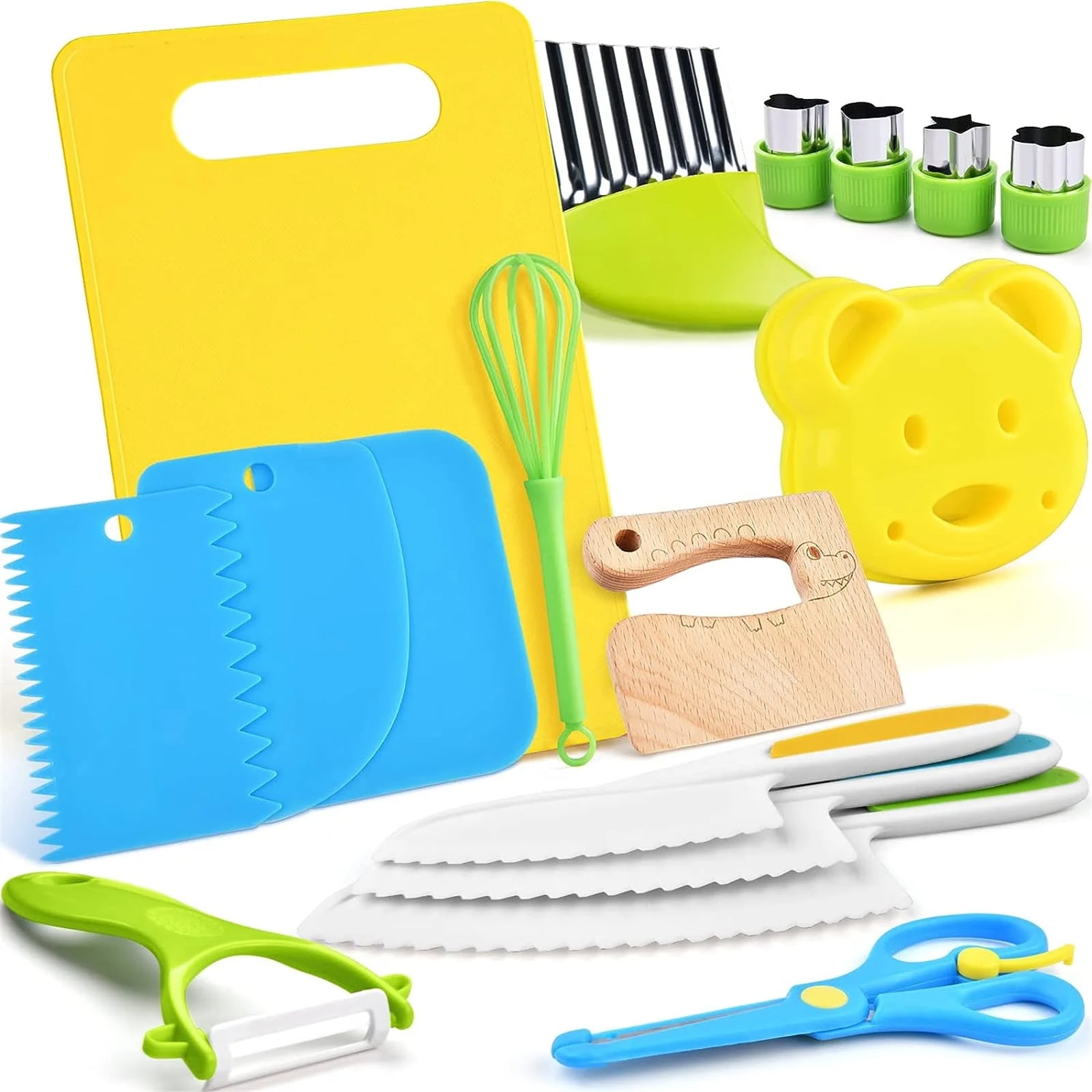 17PCS Kids Cooking sets Real Cooking Montessori Kitchen Tools for ...