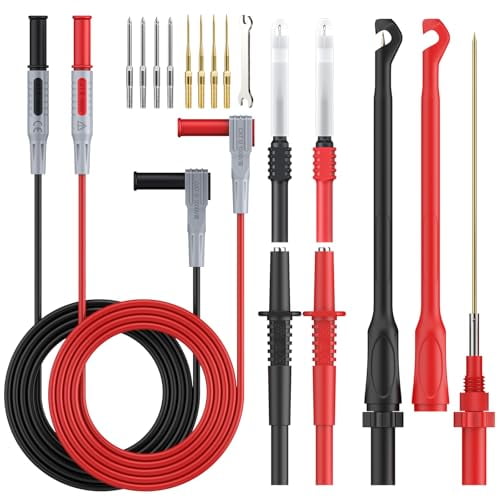 17PCS Multimeter Automotive Test Leads Wire Piercing Clip Puncture ...