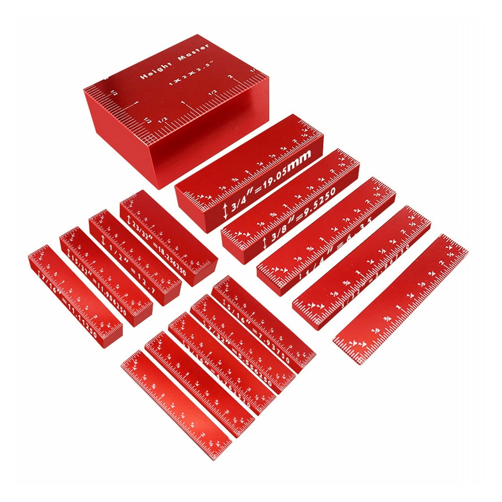 17PCS Setup Blocks Height Gauge Set Precision Aluminum Setup Bars For ...