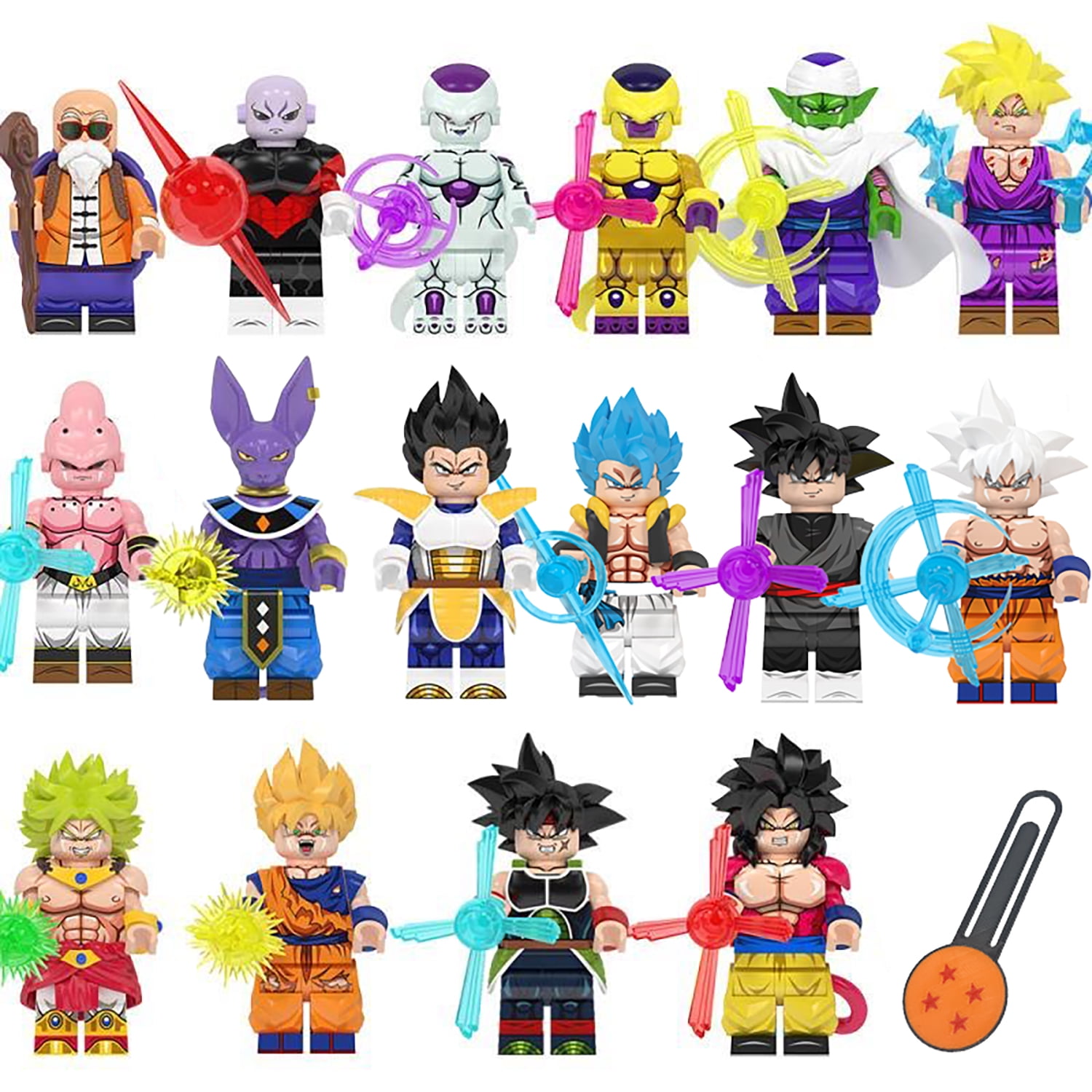 17Pcs Classic Anime Dragon Ball Characters Minifigures Toy Set, Guku ...