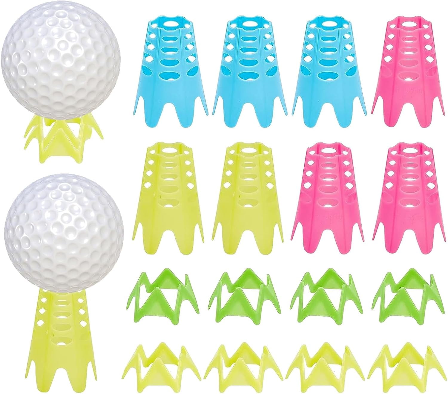 17Pcs Golf Simulator Tees Plastic Golf Tee Golf Mat Tees Practice Golf ...