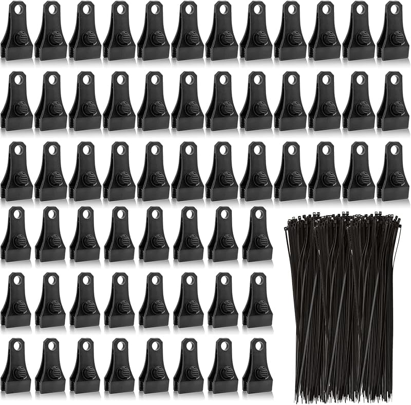 17Pcs Upgrade Heavy Duty Tarp Clips With 100Pcs Zip Ties - Lock Grip ...