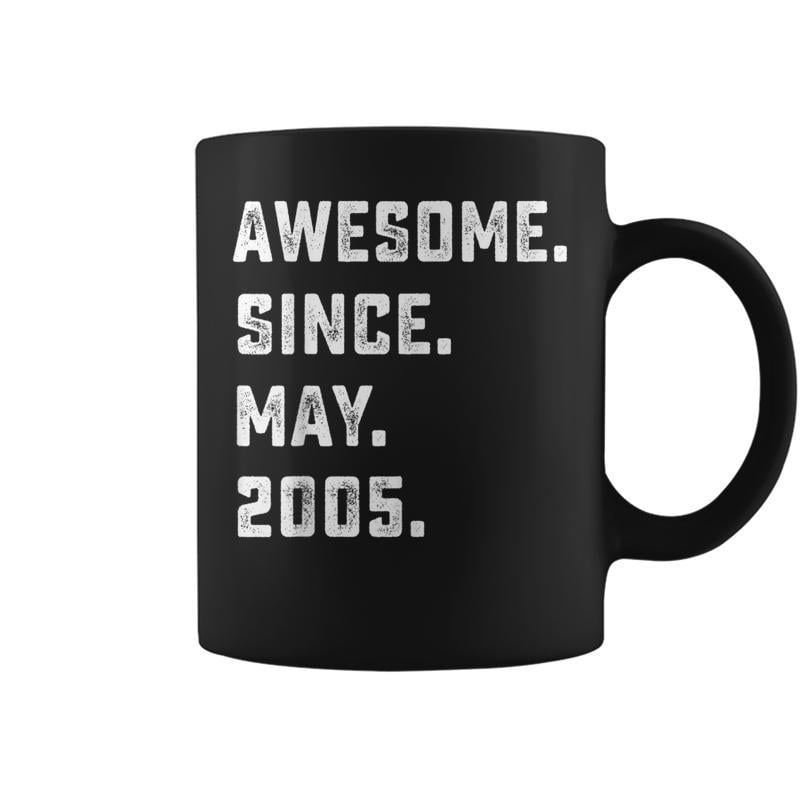 17Th Birthday Gift Awesome Since May 2005 17 Years Old Coffe - Walmart.com