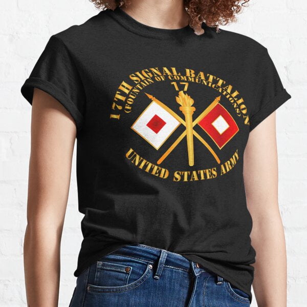 17Th Signal Battalion W Unit Number Branch Usa Classic T-shirt ...