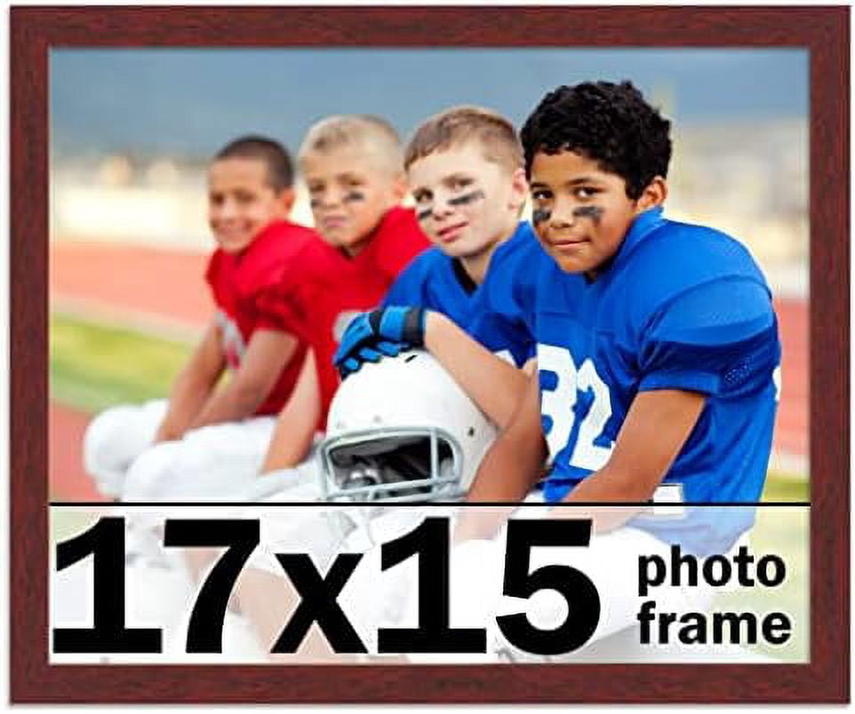 17X15 Frame Brown Mahogany Picture Frame - 100% Solid Wood Frame Kit ...