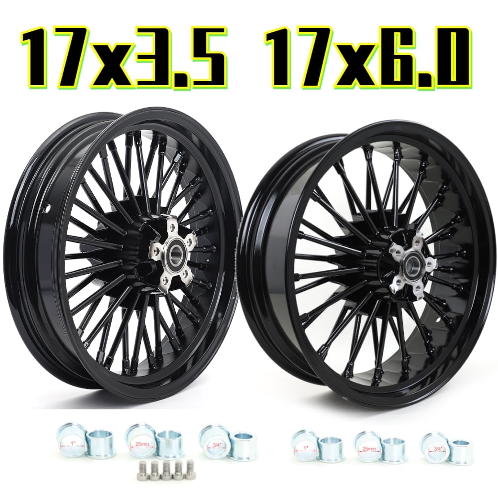 17X3.5 17x6.0 Fat Spoke Wheels Rims for Harley Softail Fatboy 2007-2020 ...