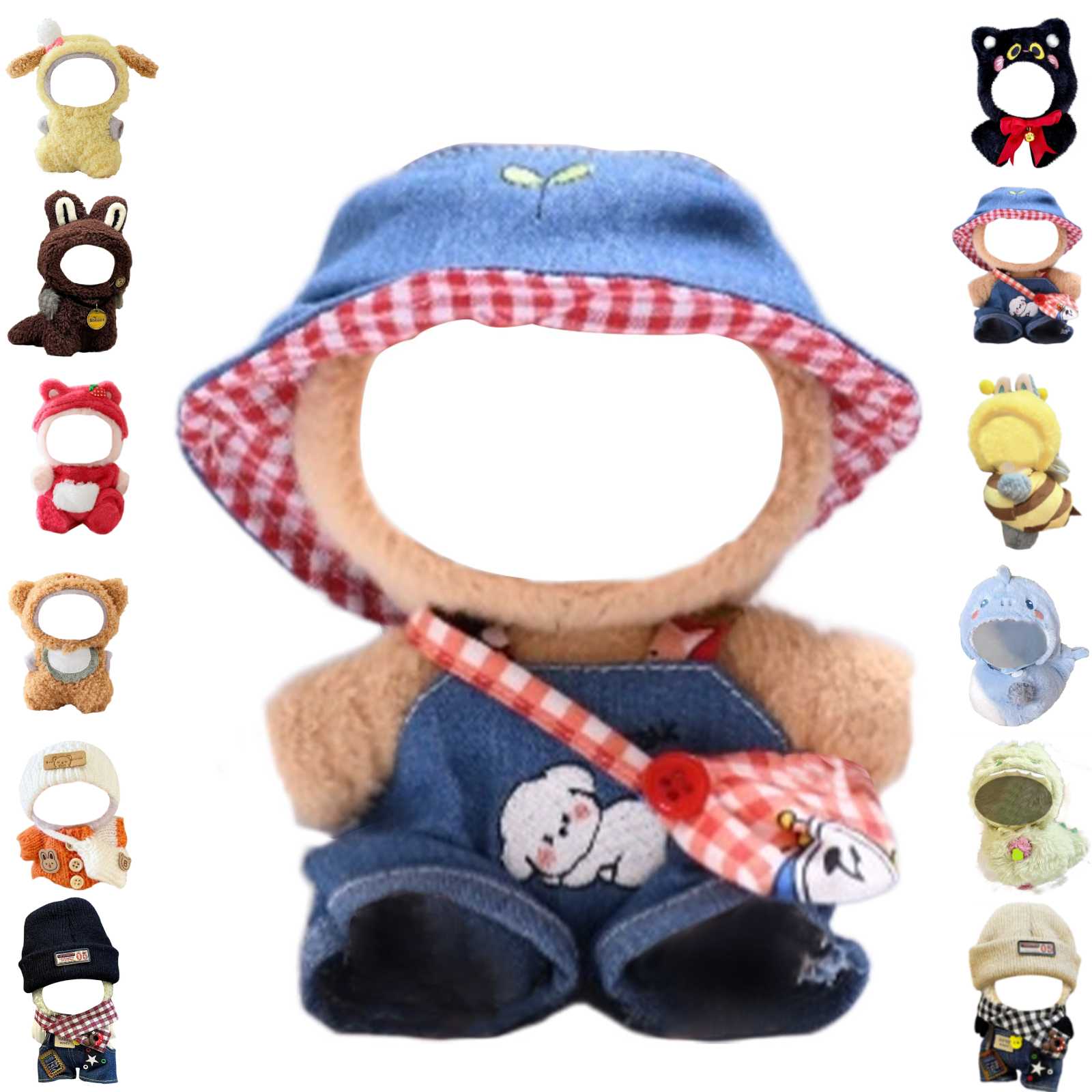 17cm Clothes Set (NO Doll), Hat & Overalls Set for 17cm Accessories ...