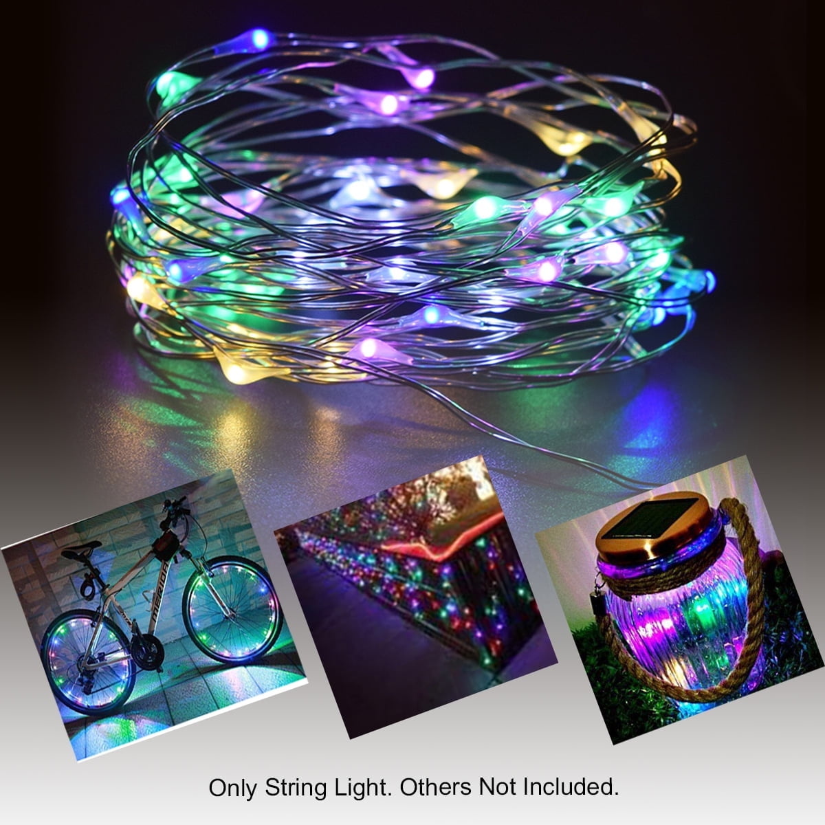 17ft 50LEDs LED Copper Wire String Lights Multi Color Fairy Lights for ...