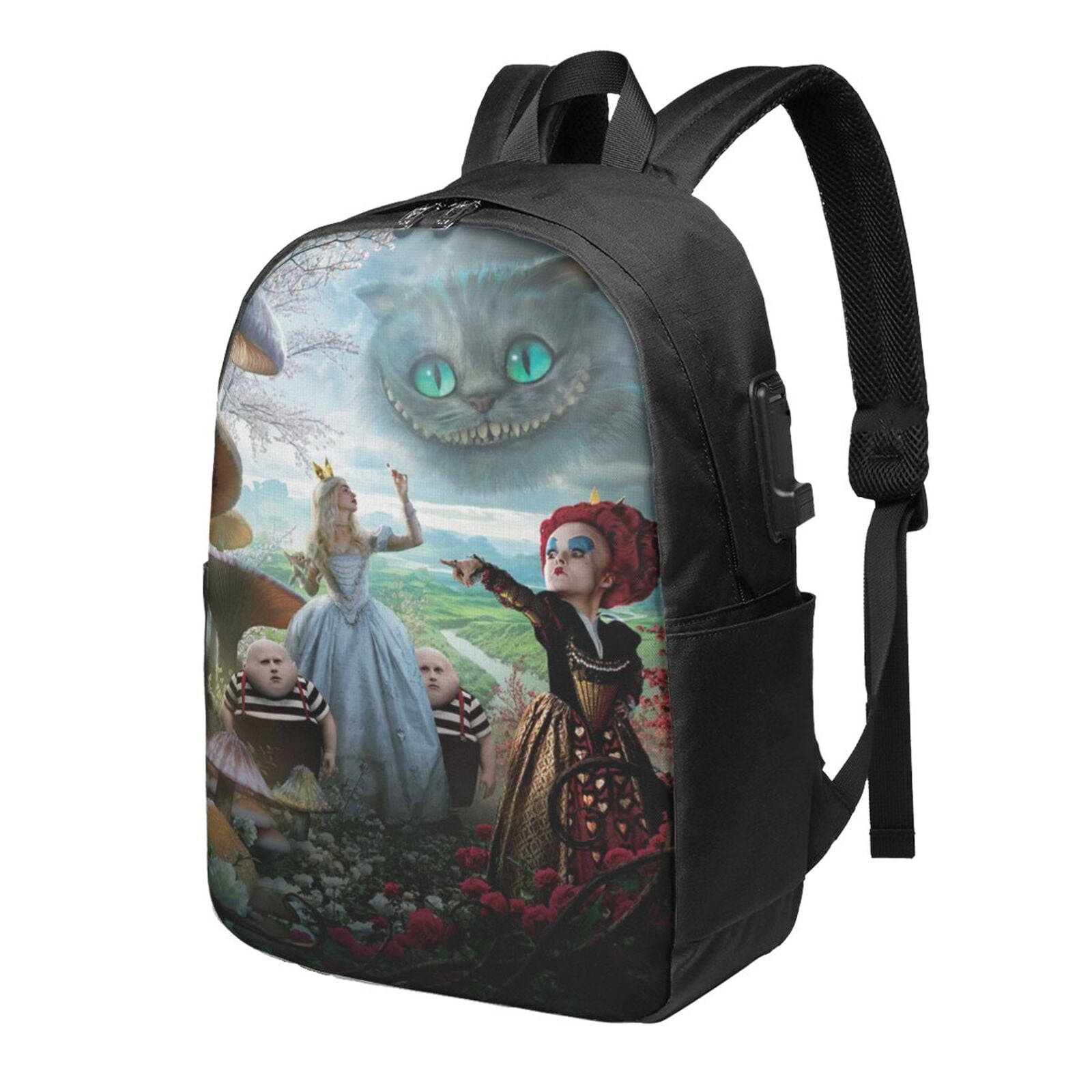 17in Alice in Wonden-Lan Backpack with Usb Charging Port Cute Cartoon ...