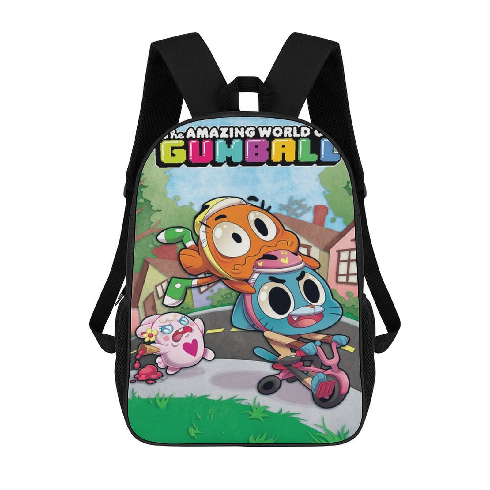 17in Amazing World of Gumball Backpack Cartoon School Bookbag Graphic ...
