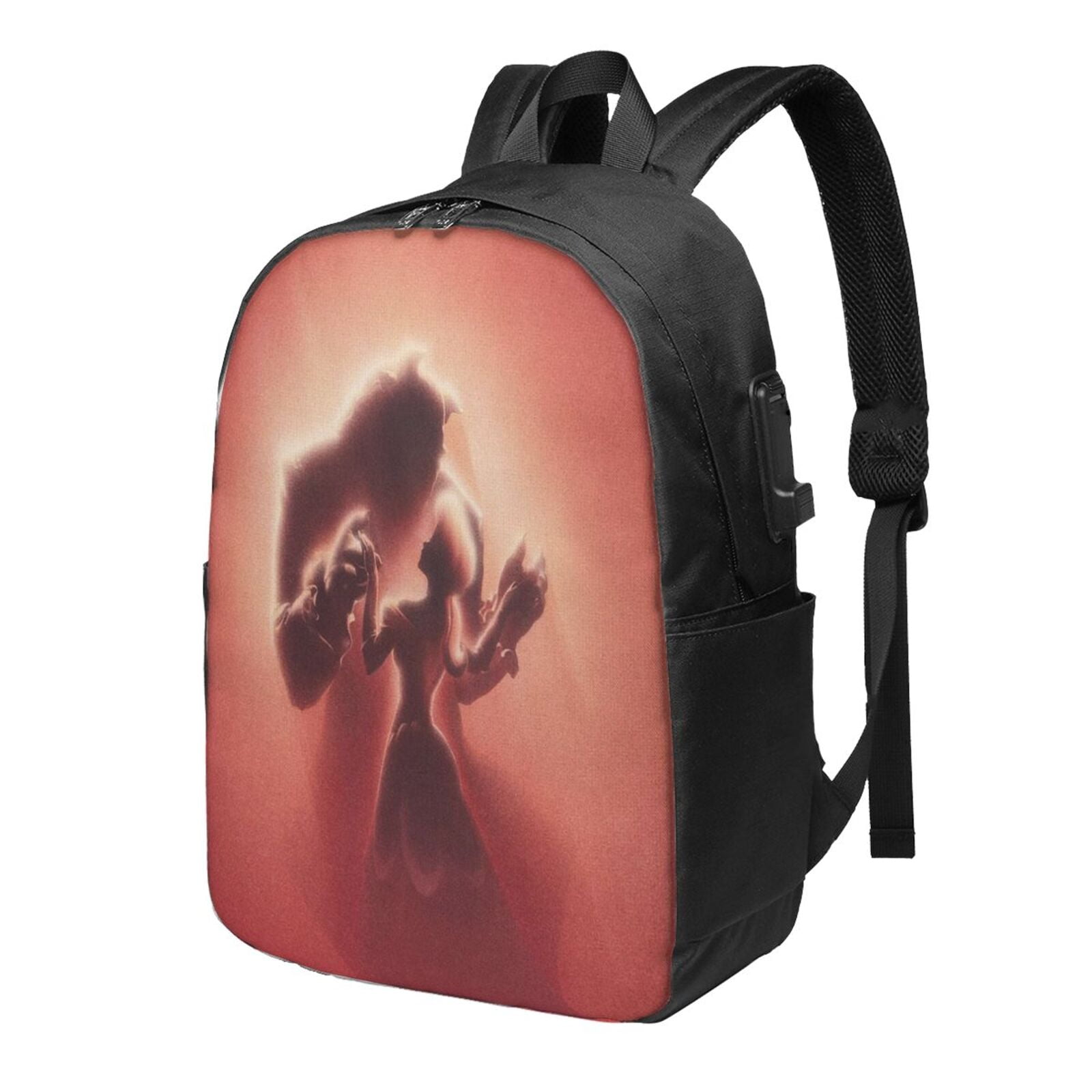 17in Beauty The Be-as Backpack with Usb Charging Port Cute Cartoon ...