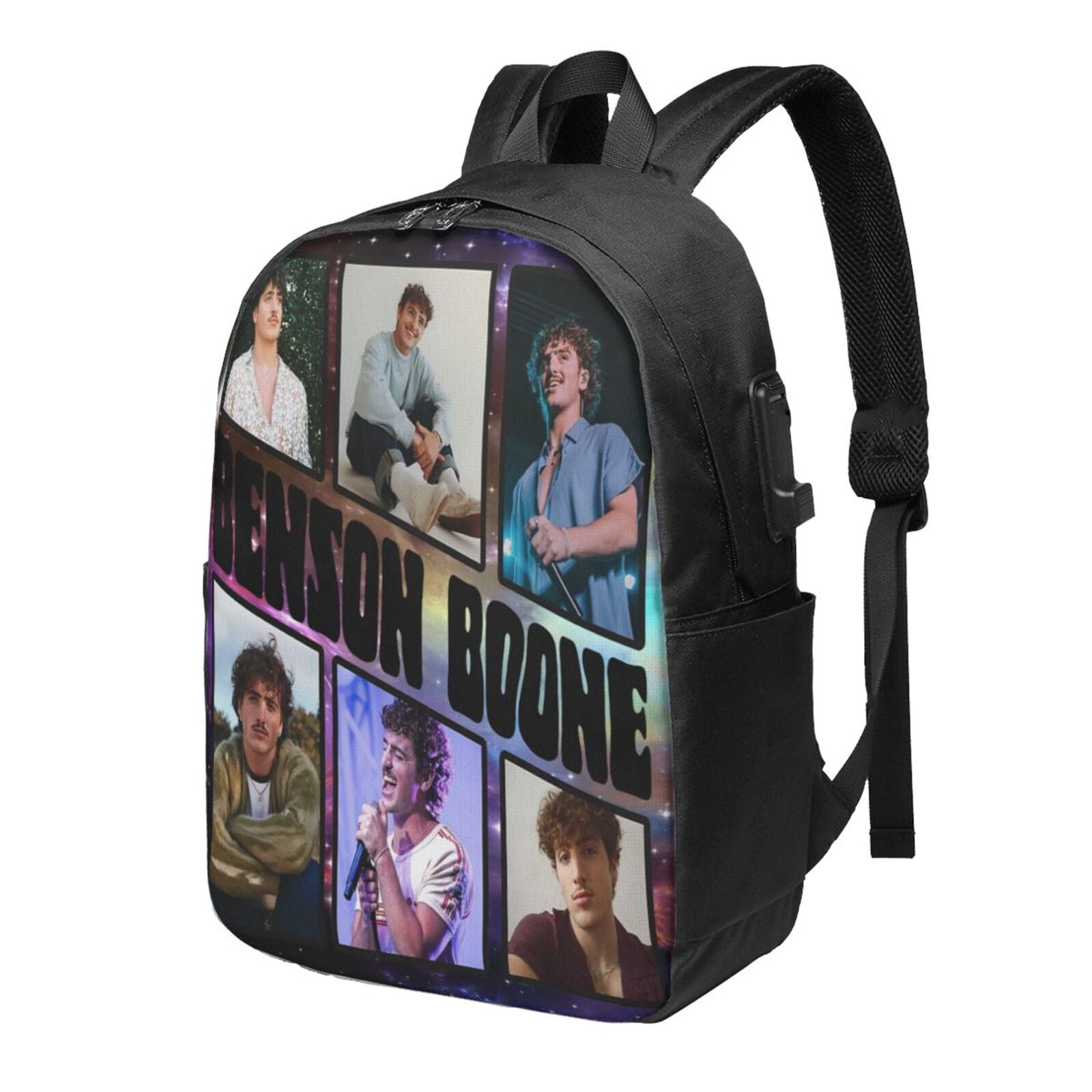 17in Benson Boone Backpack with USB Charging Port Large Bookbag Travel ...