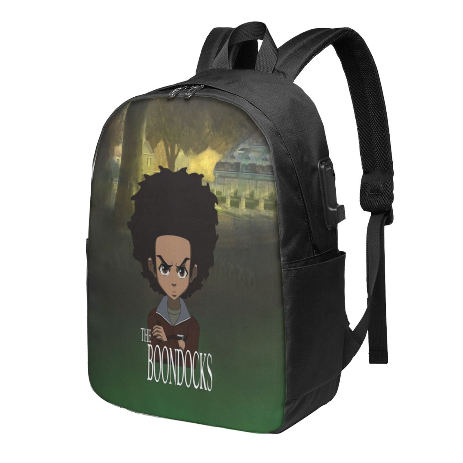 17in Boondocks Backpack with Usb Charging Port Cute Cartoon Backpacks ...