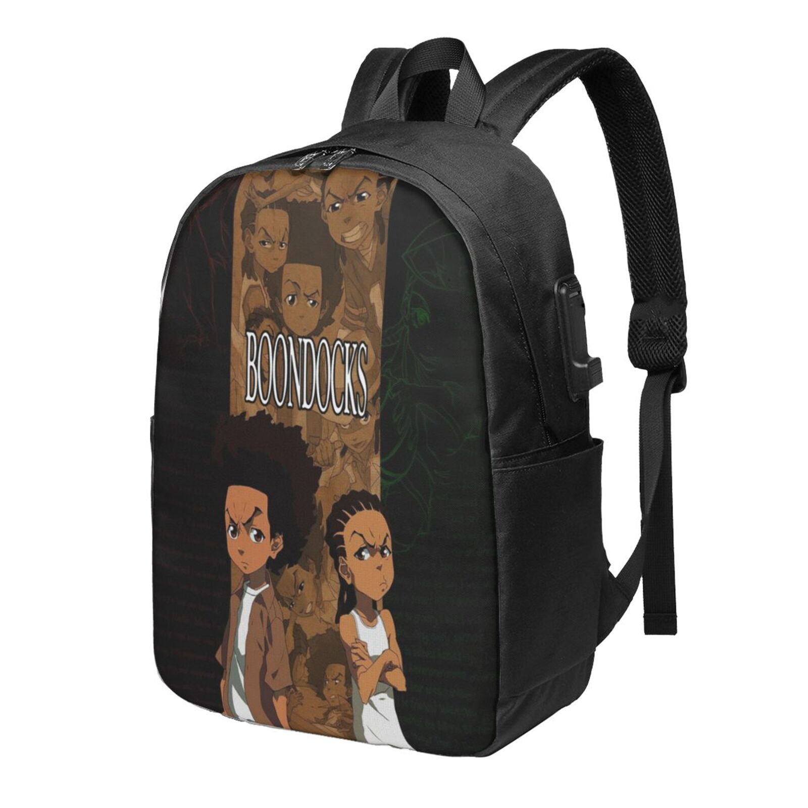 17in Boondocks Backpack with Usb Charging Port Cute Cartoon Backpacks ...