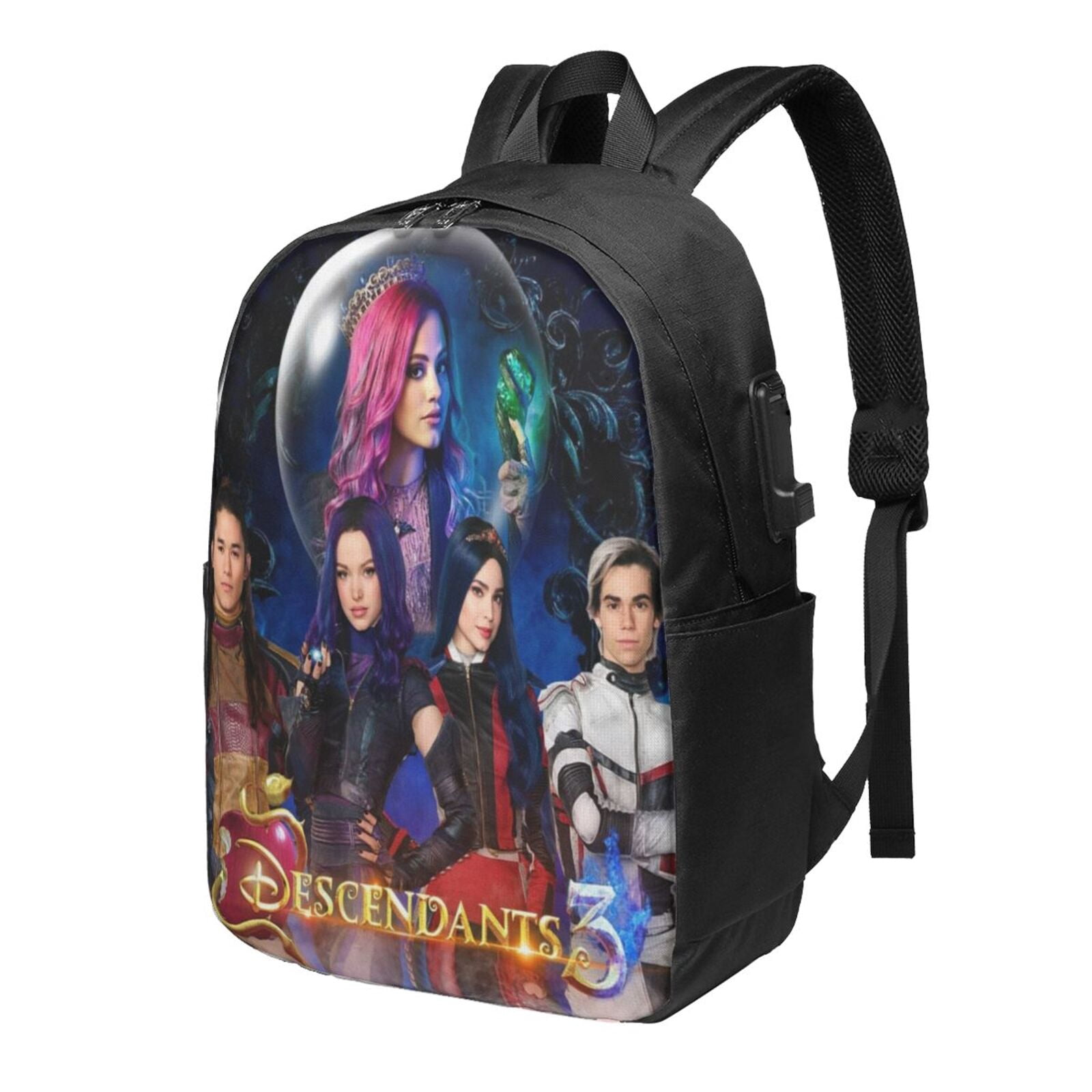 17in Descen-Dant Backpack with Usb Charging Port Cute Cartoon Backpacks ...