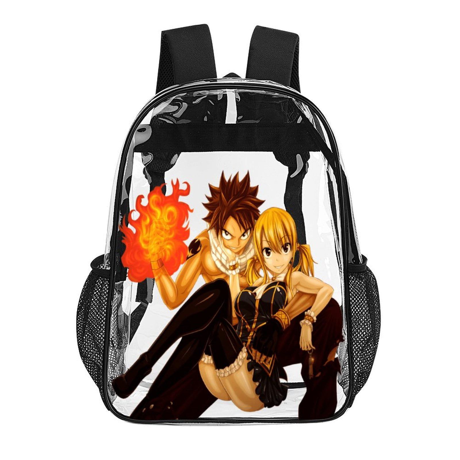 17in Fairy Tail Clear Backpack Large PVC Transparent Backpacks for ...