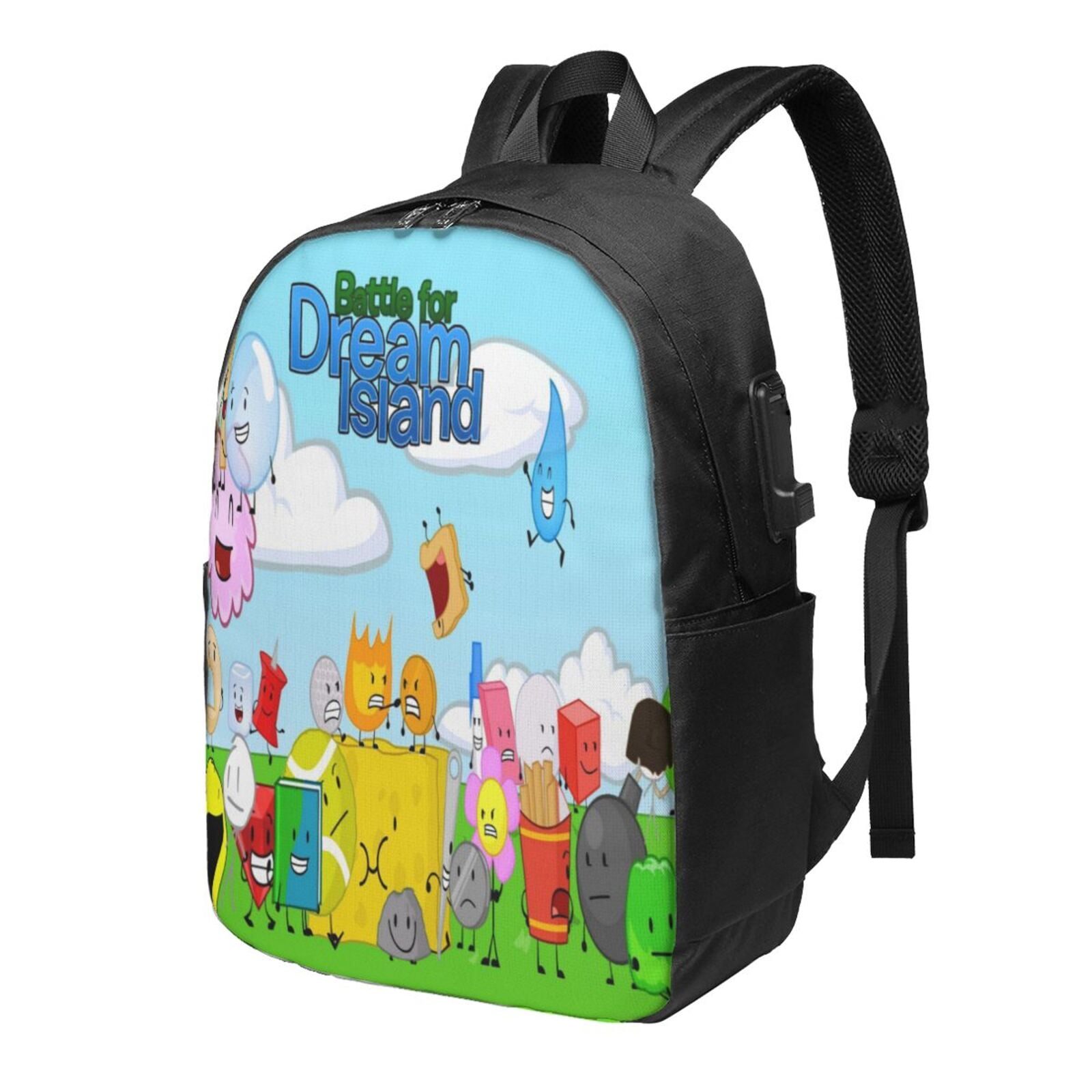 17in Game Bfdi Battle for Dream Island Backpack with Usb Charging Port ...