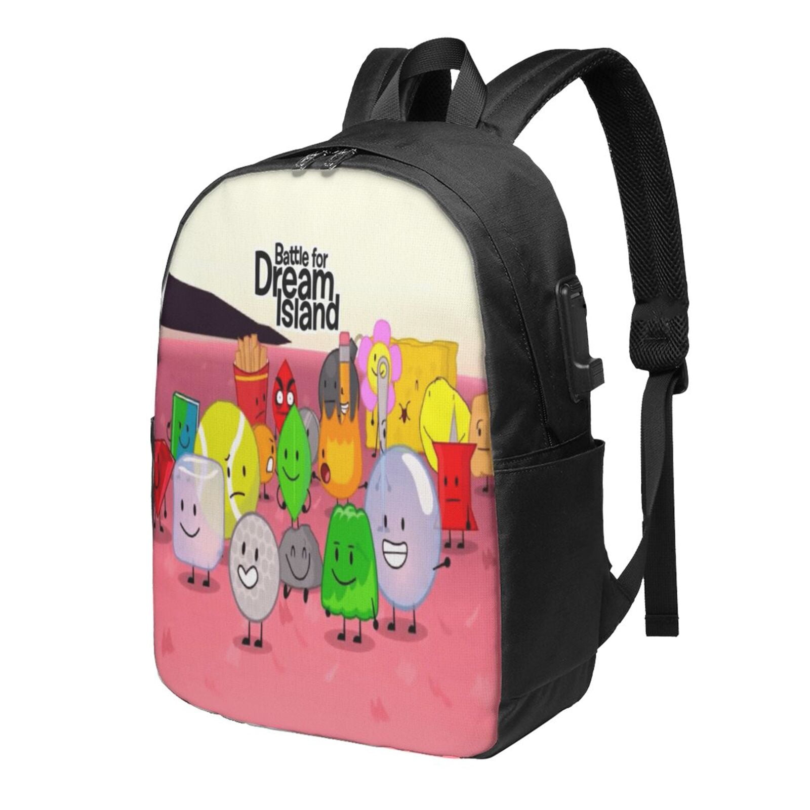 17in Battle for Dream Island Backpack with Usb Charging Port Travel Bag ...