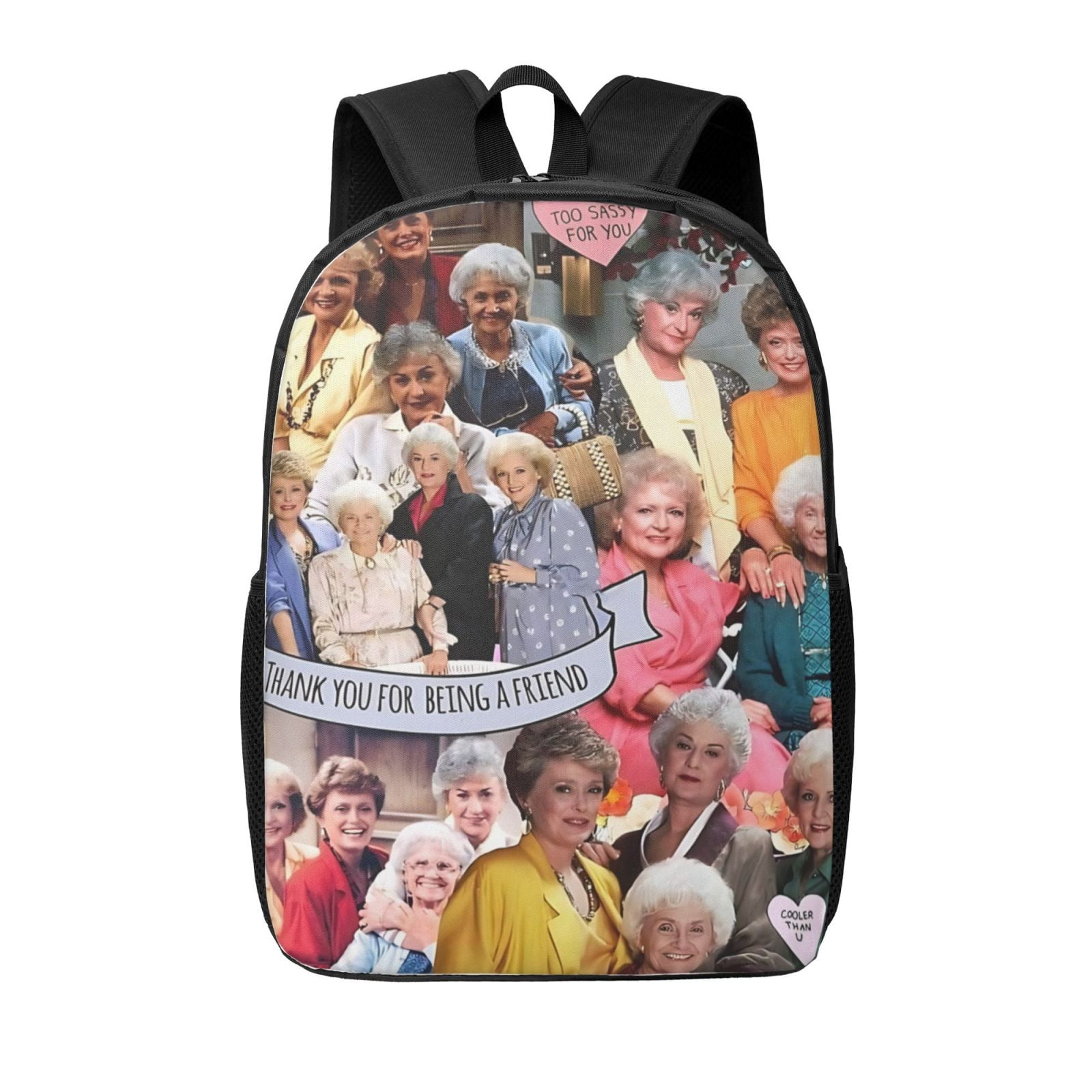 17in Golden Backpack Large Capacity bag Book Bag Casual Daypack ...