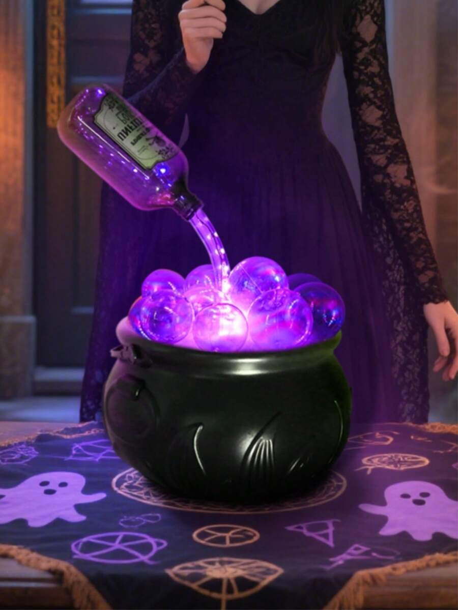17in Halloween Decorations Indoor LED Witches Cauldron With Magical ...
