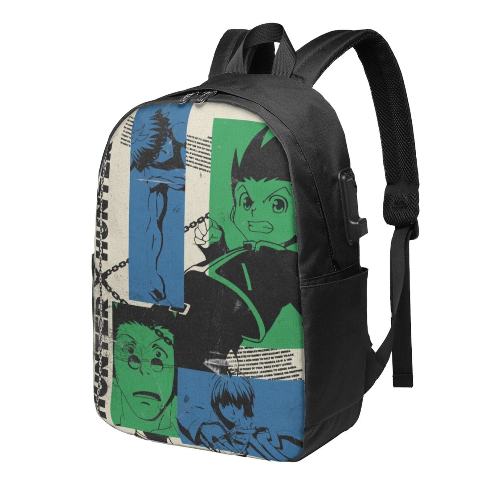 17in Hunter X Hunter Backpack with Usb Charging Port Cute Cartoon ...