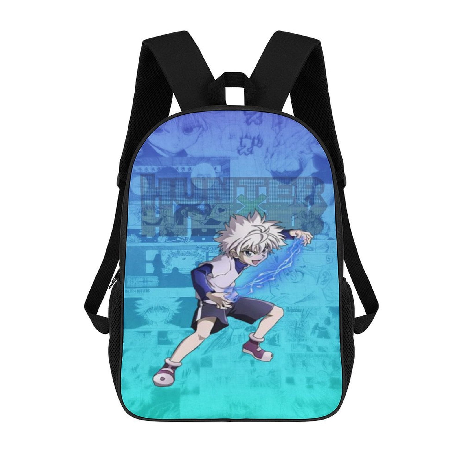 17in Hunter X Hunter Killua Lightning Backpack Cartoon School Bookbag ...