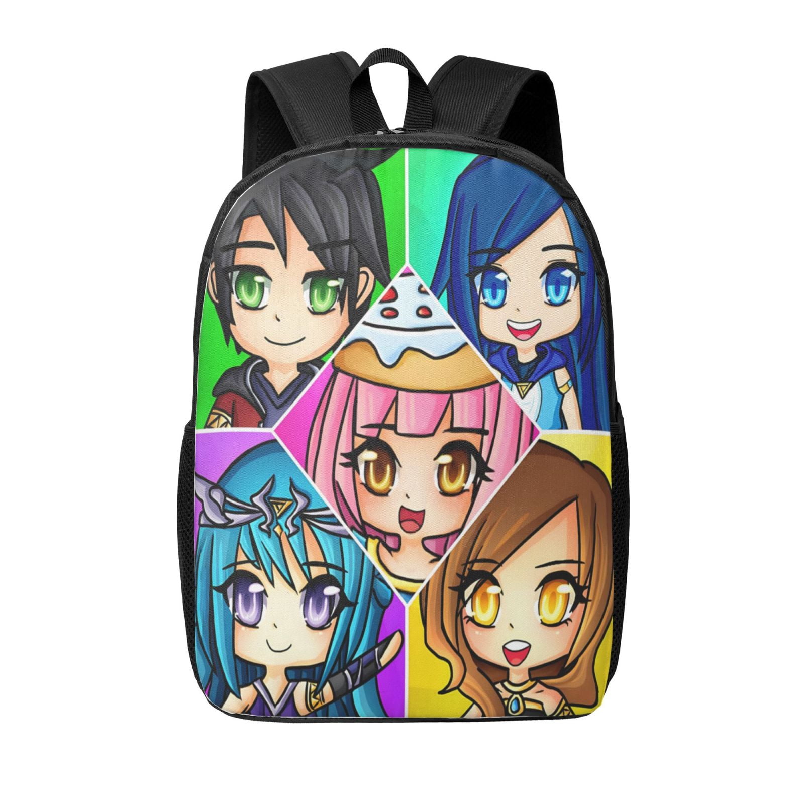 17in ItsFunneh Krew Backpacks Cute Bag Anime Backpack Cartoon Bags ...