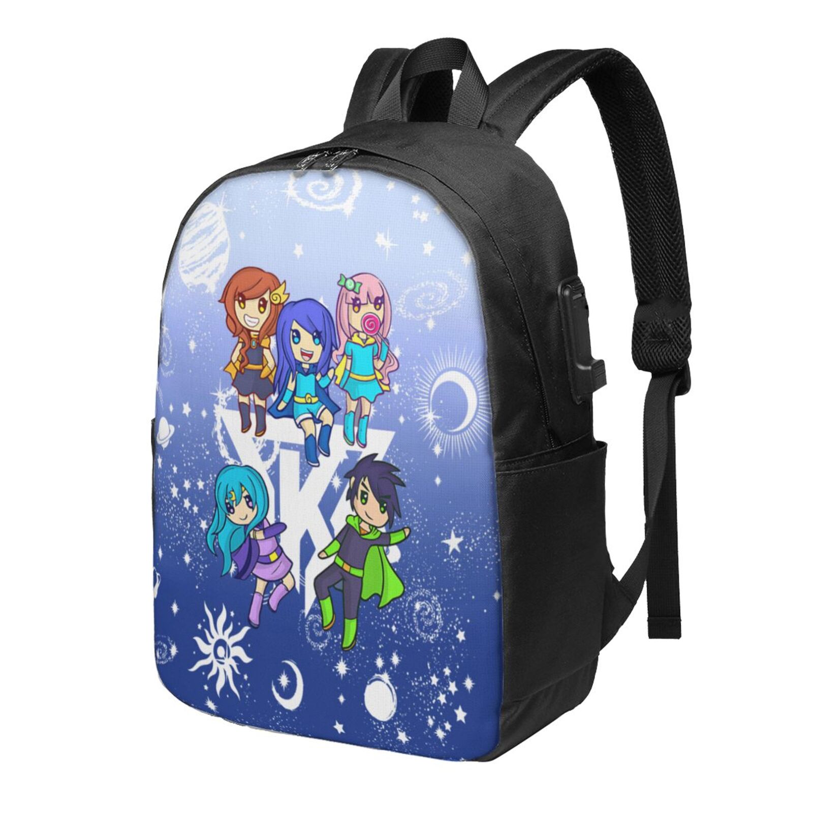 17in ItsFunneh Krew Laptop Backpack Business Backpack with U-SB ...