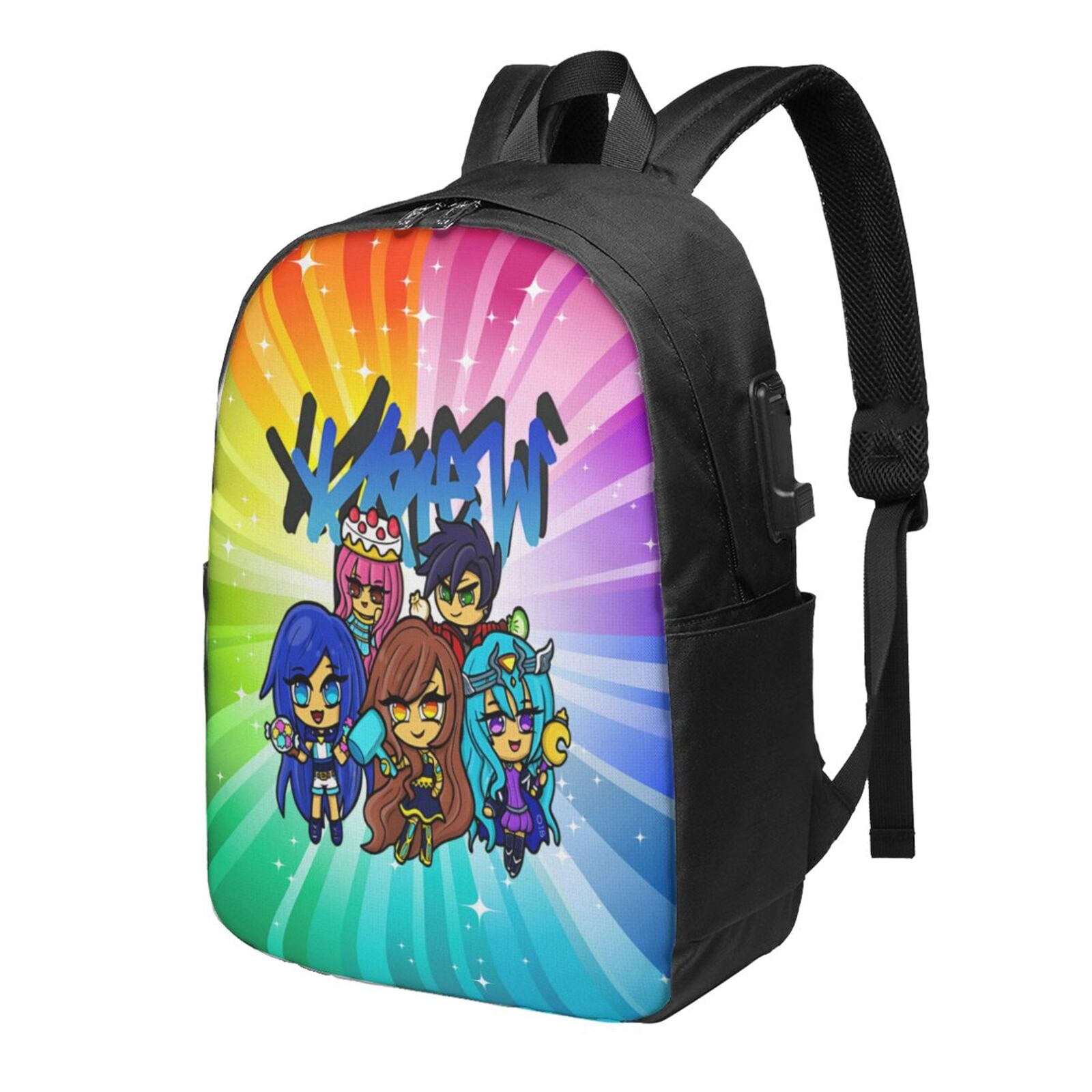 17in ItsFunneh Krew Laptop Backpack Business Backpack with U-SB ...