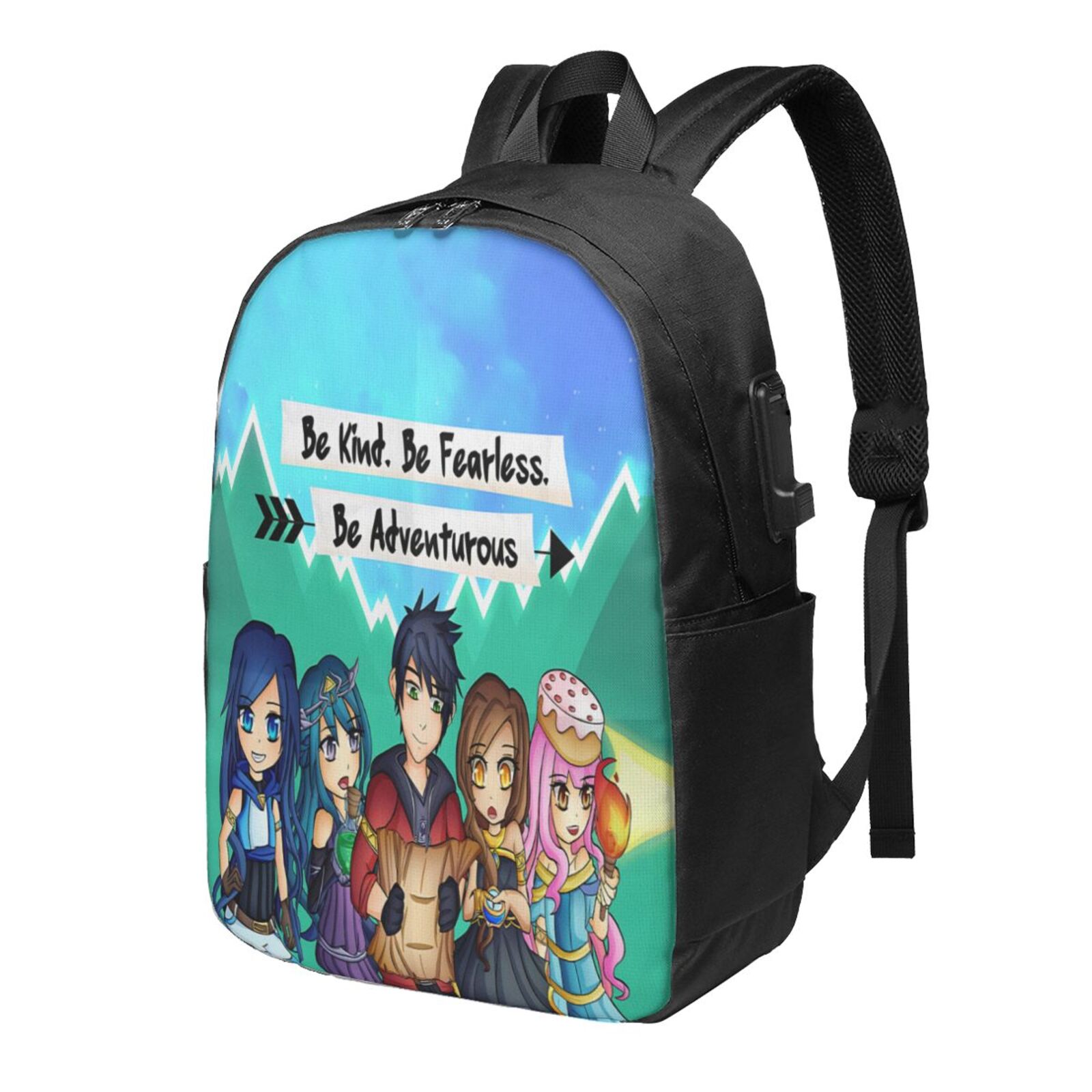 17in ItsFunneh Krew Travel Laptop Backpack Large Business Backpack with ...