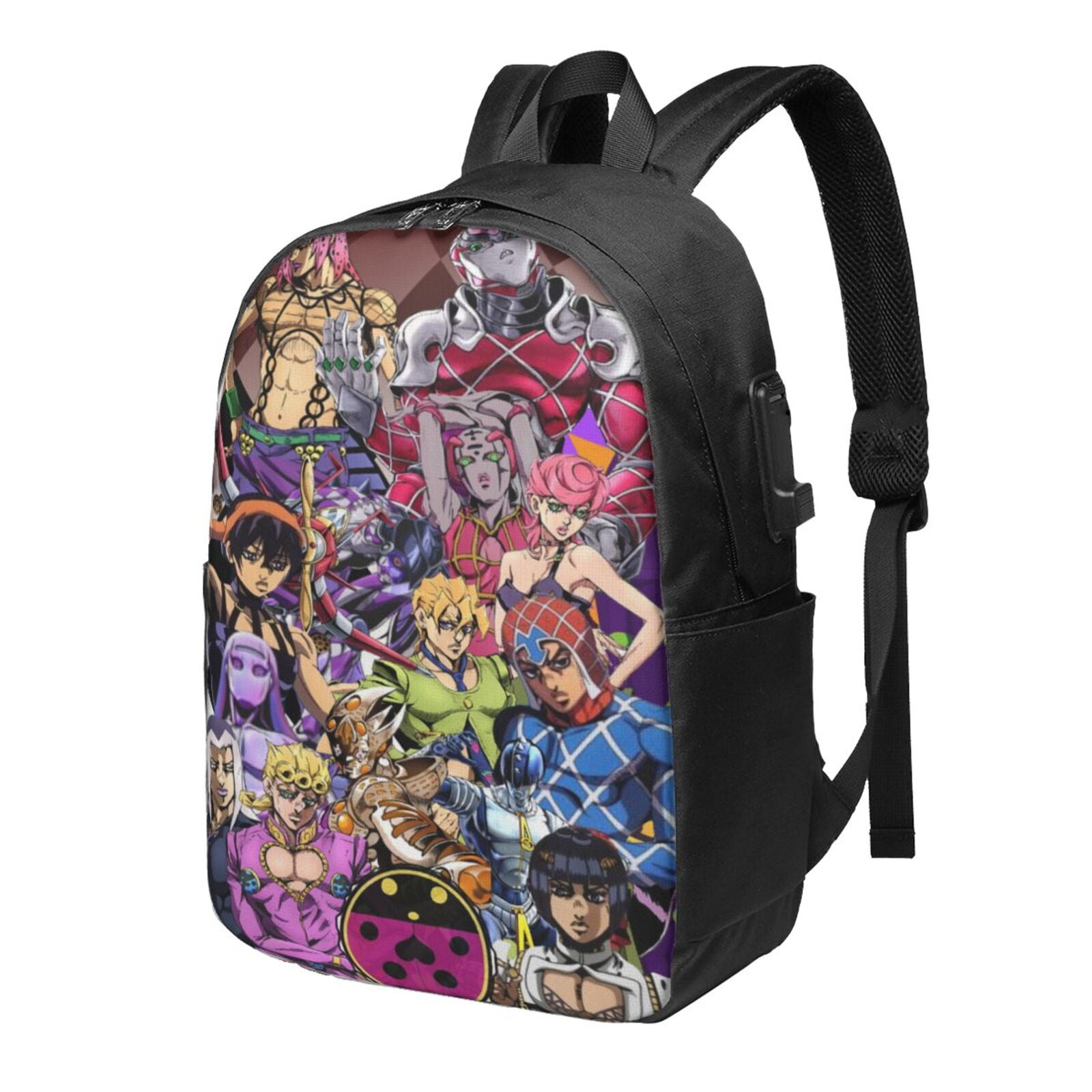 17in Jojo Bizarre Adventure Backpack with Usb Charging Port Backpacks Portable Outdoor Travel ...