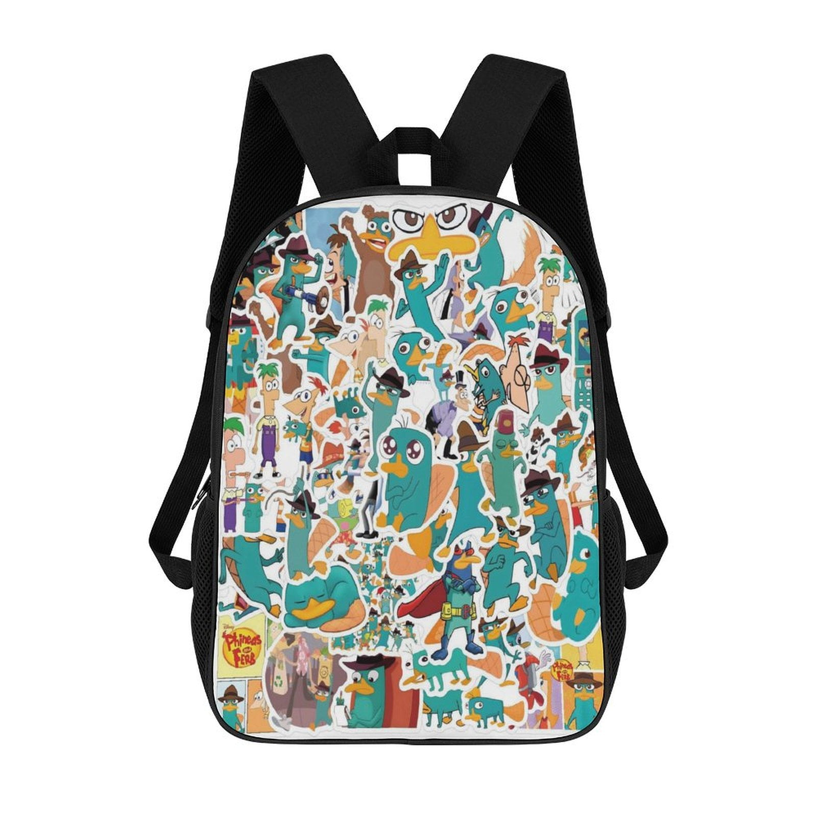 17in Phineas Fer Backpacks Cute Bag Anime Backpack Cartoon Bags Bookbag ...