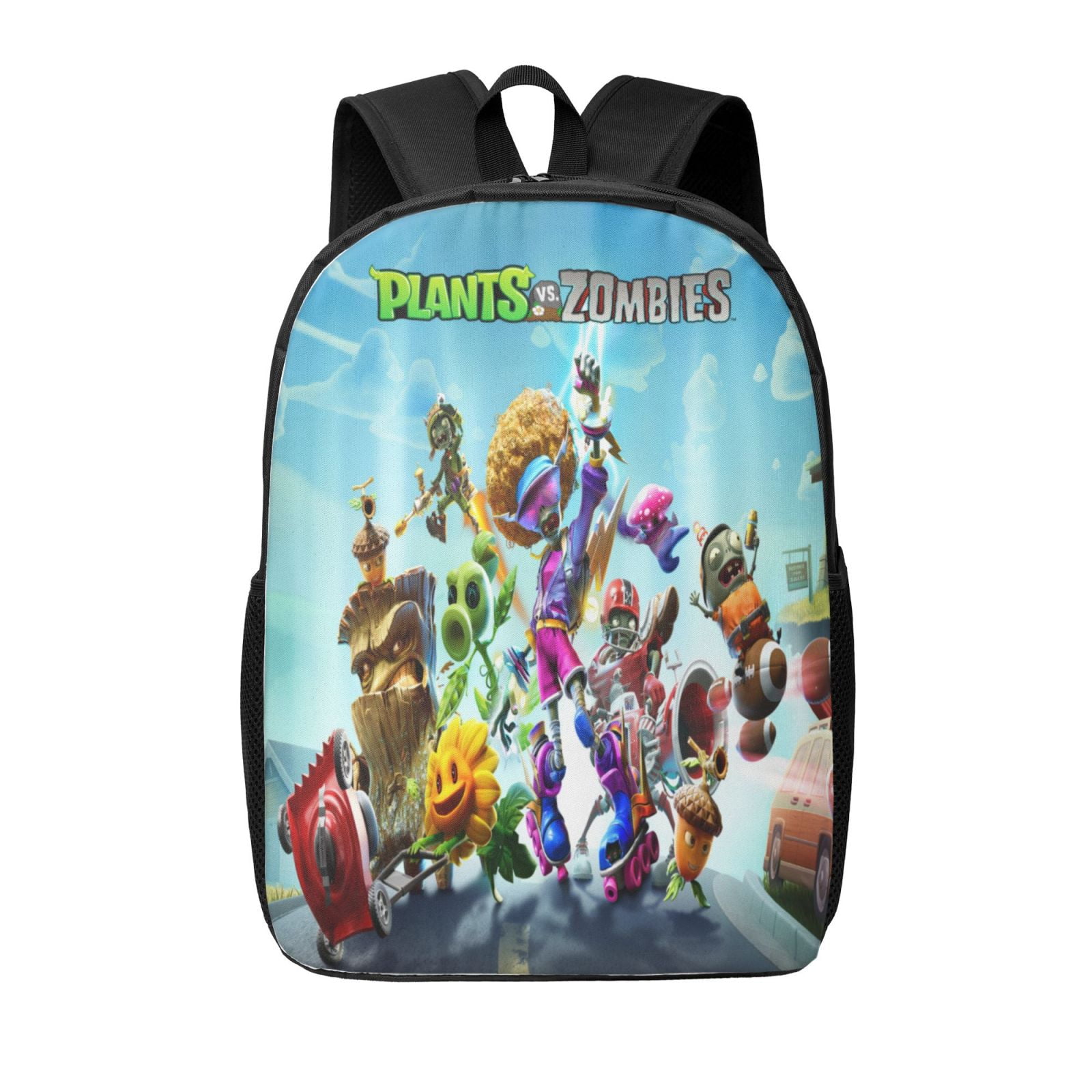 17in Plants vs Zombies Backpack Cute Anime Large Capacity Multifunction ...