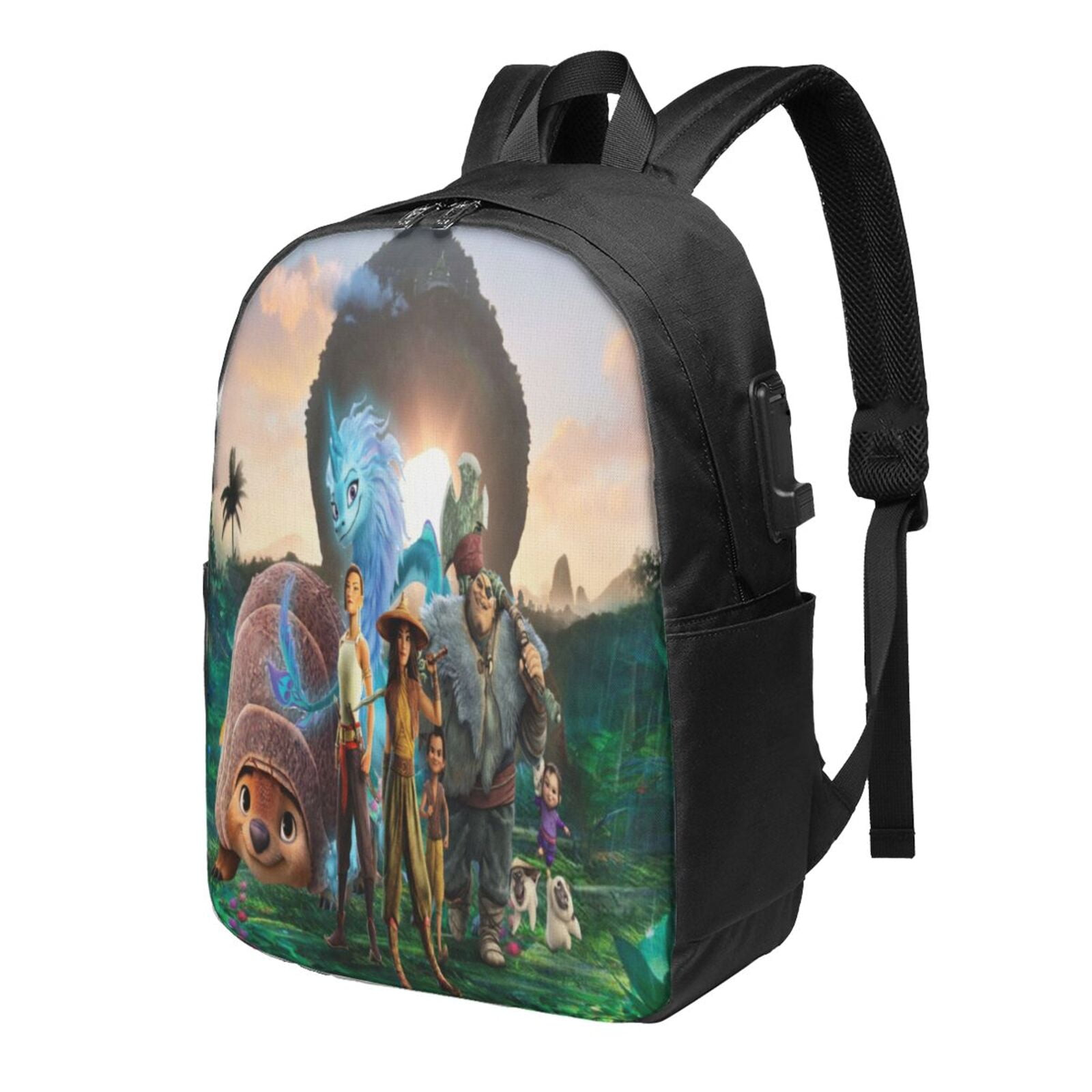 17in Raya and Last Drago Backpack with Usb Charging Port Backpacks ...