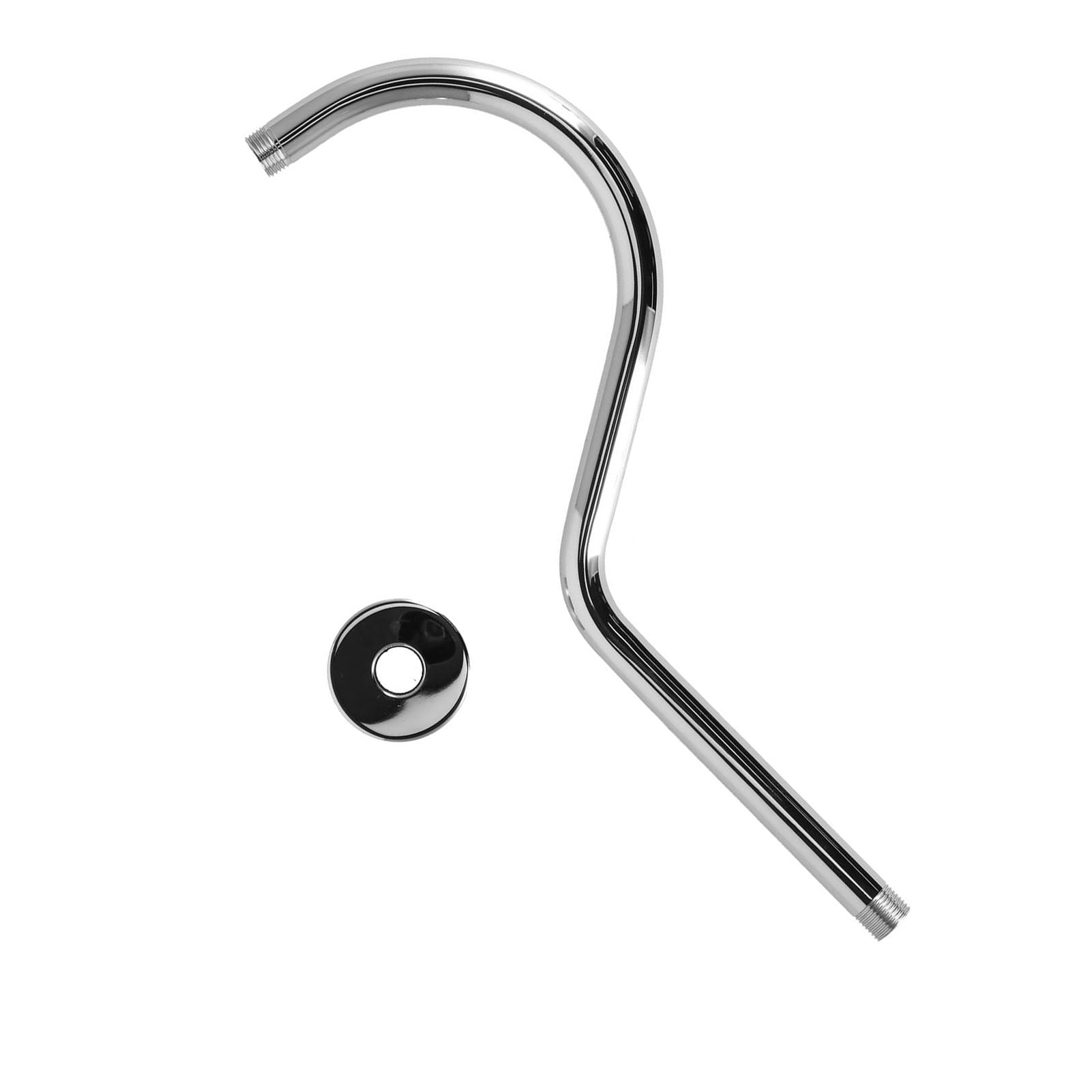 17in Shower Pipe Extension Brushed Stainless Steel S Shaped NPT US ...