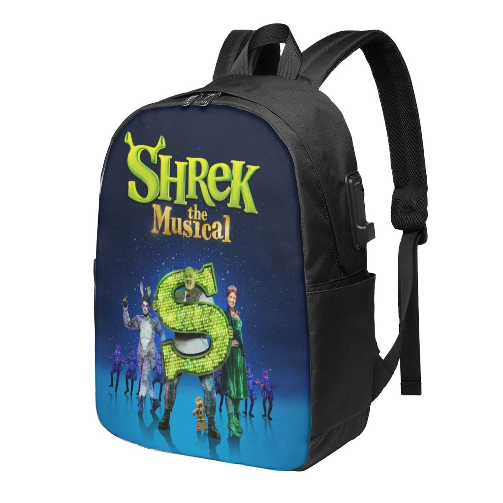 17in Shrek Backpack with Usb Charging Port Cute Cartoon Backpacks ...