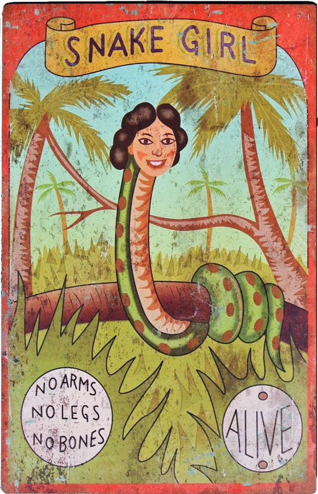 17in. Snake Girl Carnival Sign Halloween Decoration - Walmart.com