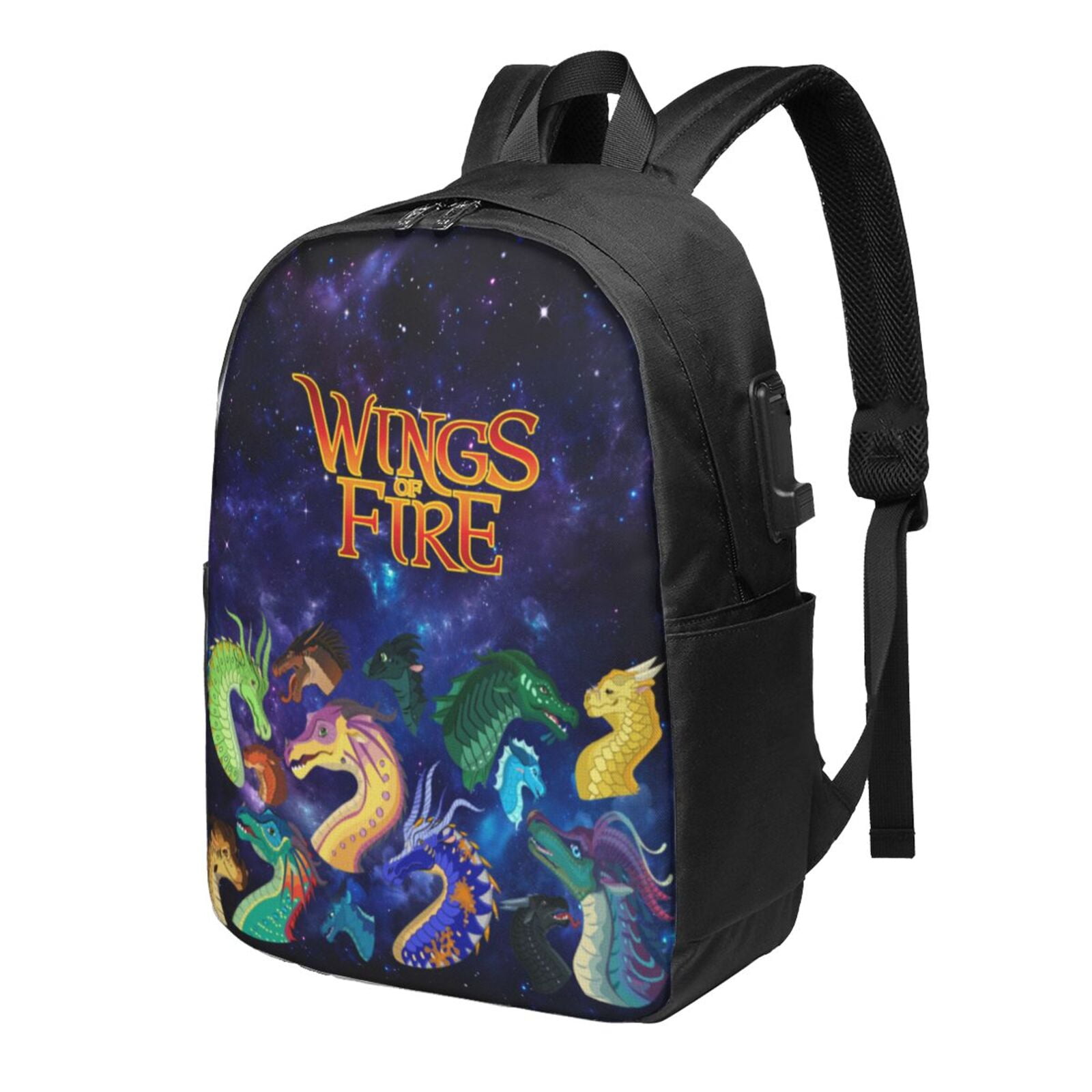 17in Wings Dragon Fire Backpack With Usb Travel Backpacks Large ...