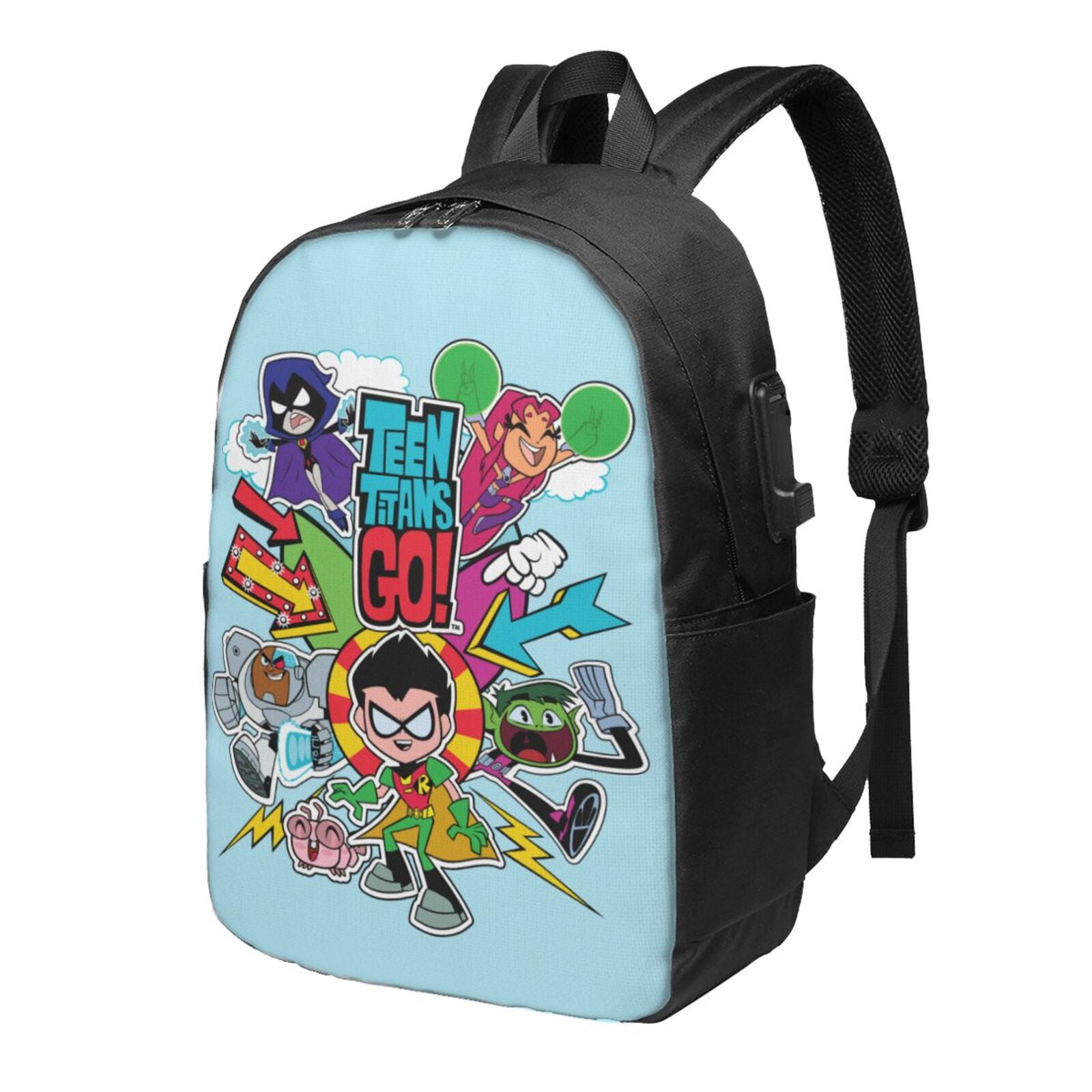 17in Teen Titans Go Laptop Backpack with USB Port,Cute Backpack Laptop ...