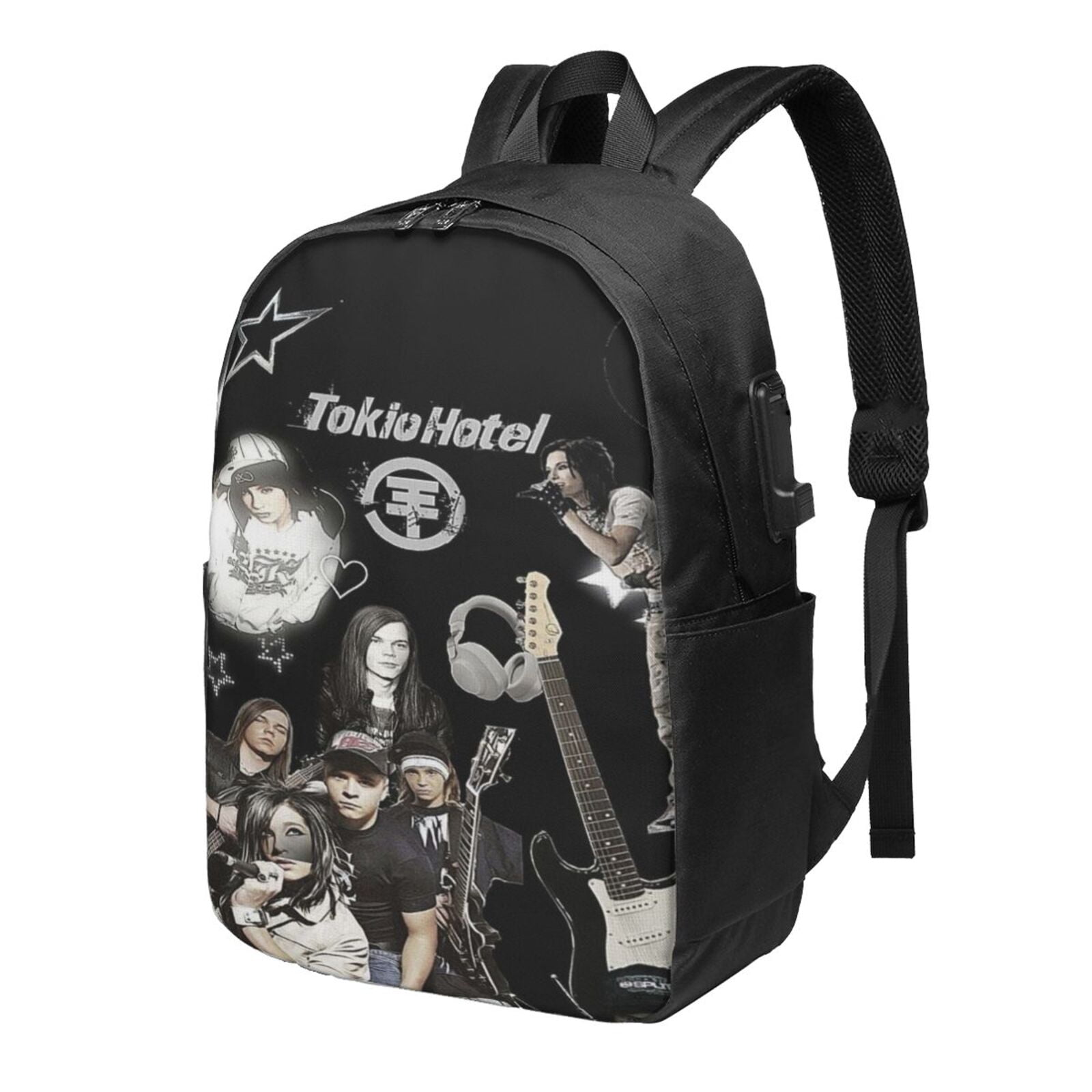 17in Tokio Hotel Backpack with Usb Charging Port Travel Bag Casual ...