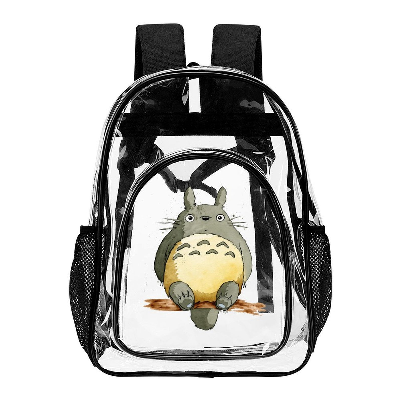 17in Totoro Clear Backpack with Front Pocket Clear Bag Heavy Duty PVC ...