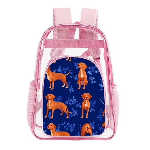 17in Transparent Schoolbag With Net Pocket Shoulder Strap Elastic ...