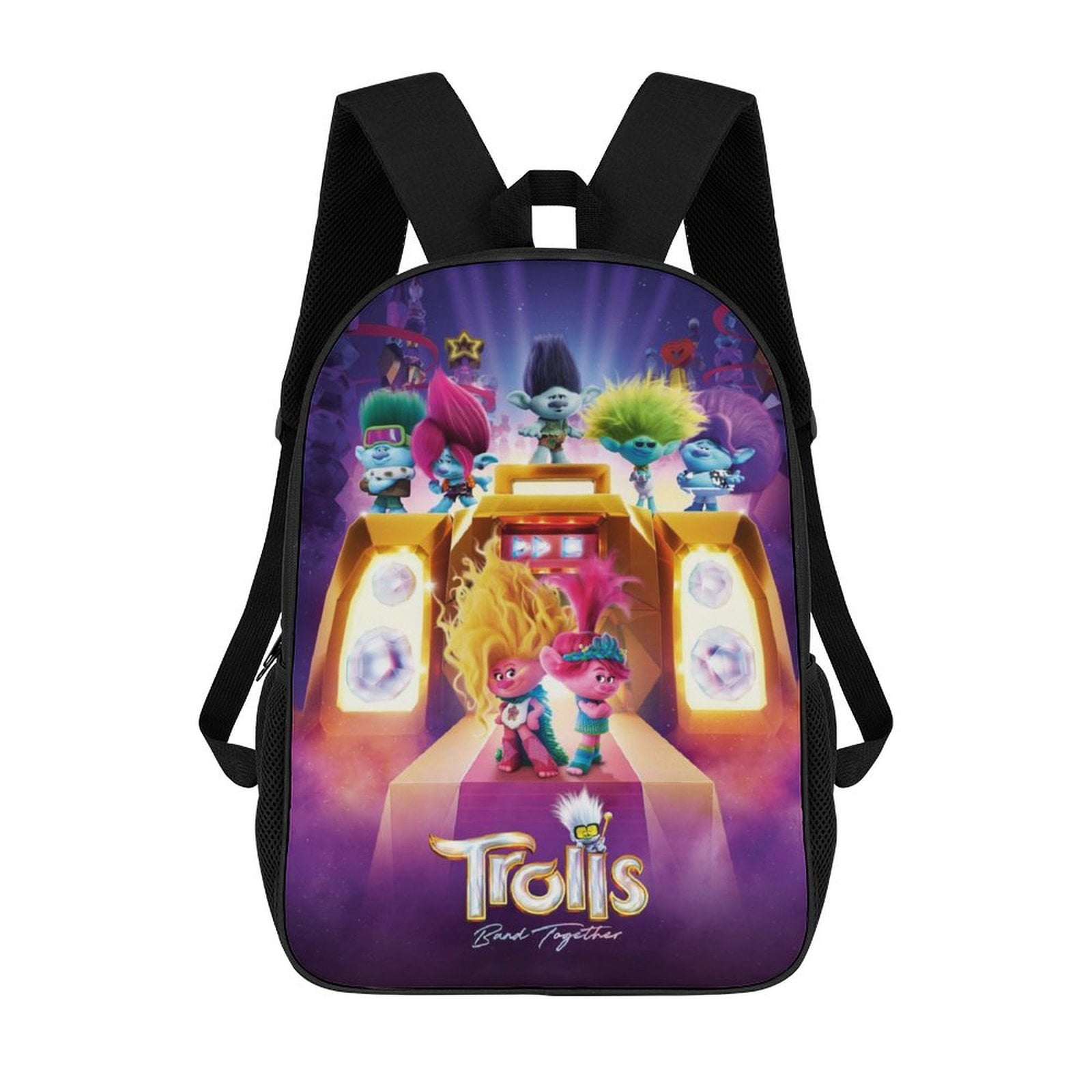 17in Trolls World Tour Backpack Cartoon School Bookbag Graphic Printed ...