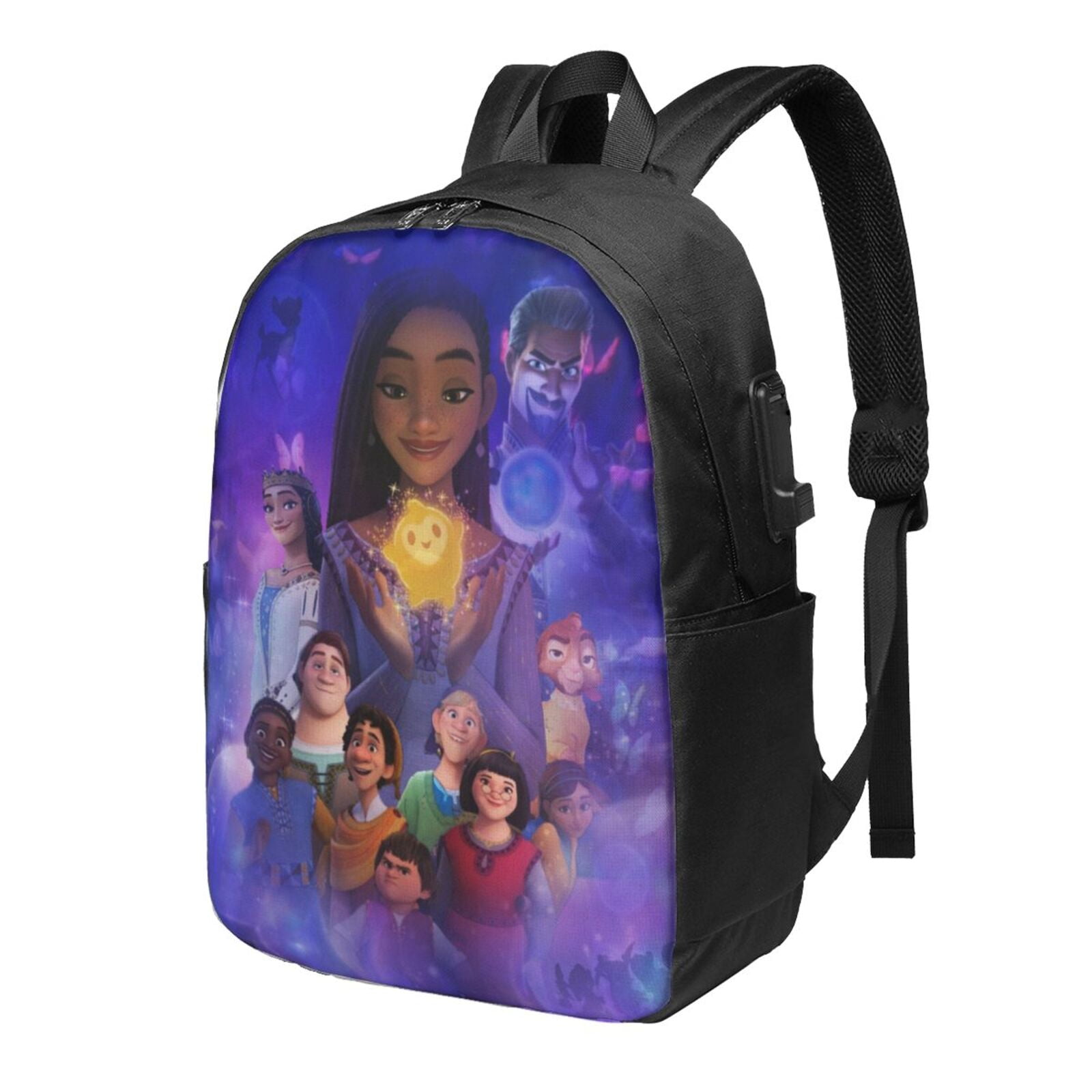 17in Wis-h Backpack with Usb Charging Port Cute Cartoon Backpacks ...